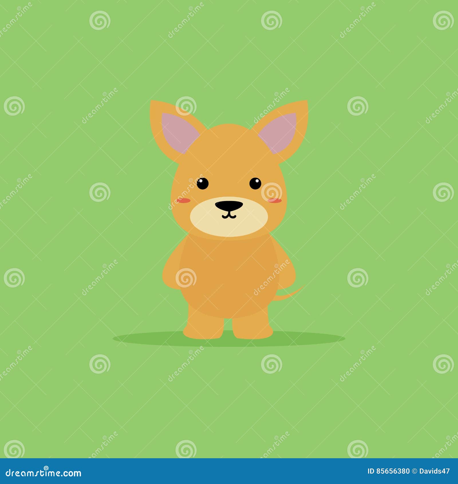 Cute Cartoon dog stock vector. Illustration of wildlife - 85656380