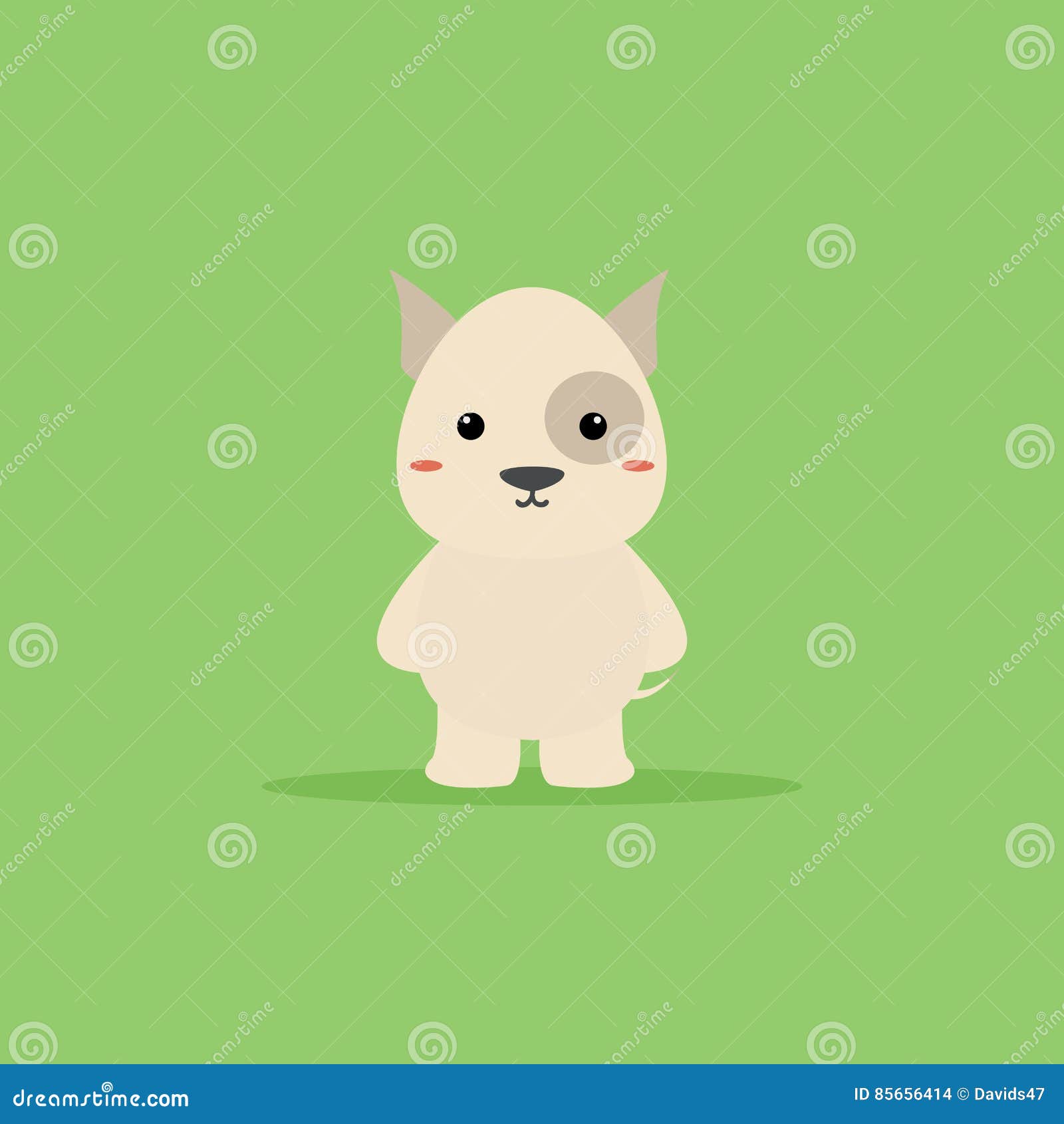Cute Cartoon dog stock vector. Illustration of funny - 85656414