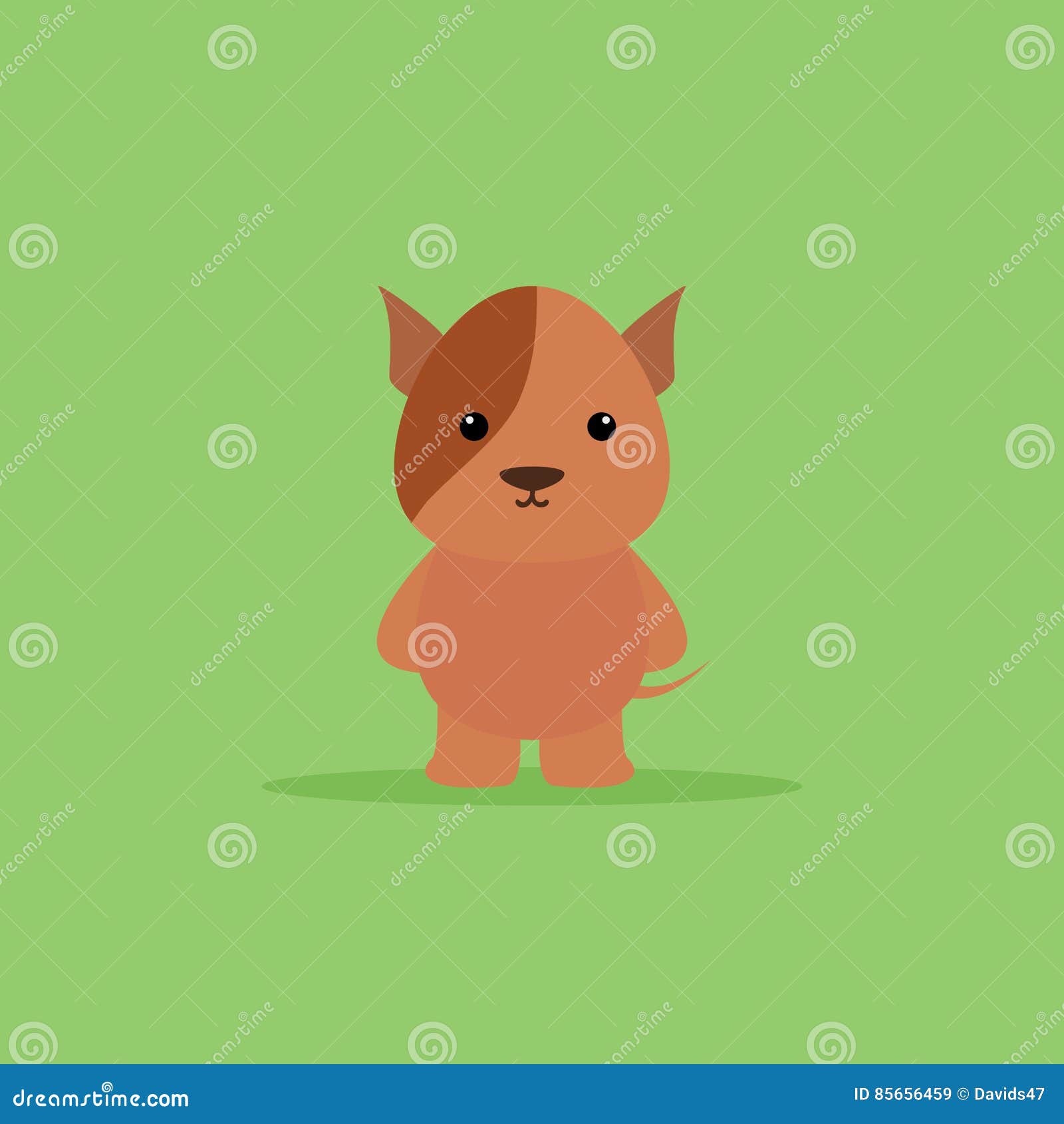 Cute Cartoon dog stock vector. Illustration of icon, animal - 85656459