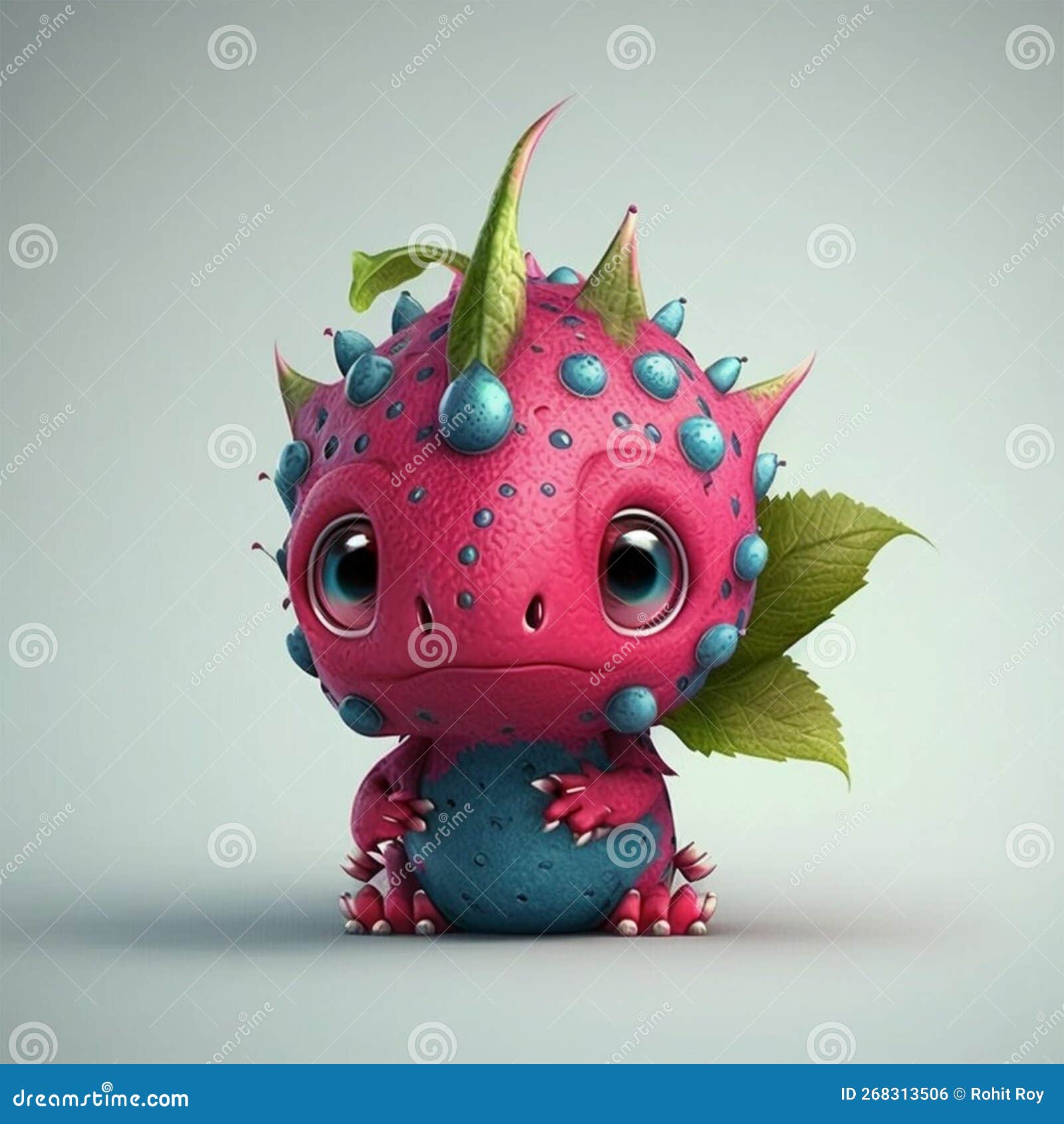 Cute Cartoon Dragon Fruit Character Stock Photo - Image of fresh, full ...