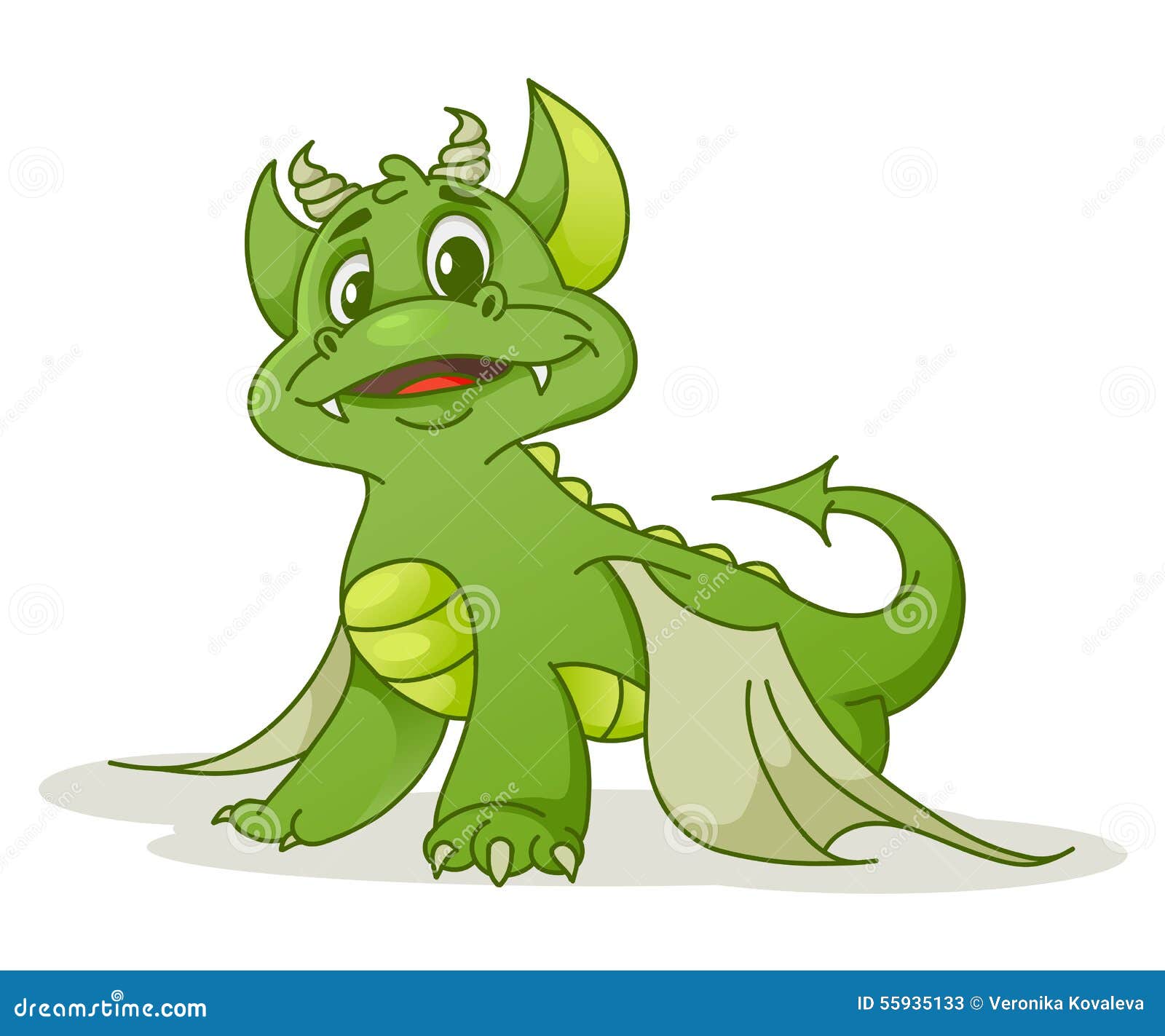 Cute cartoon dragon stock vector. Illustration of tale - 55935133