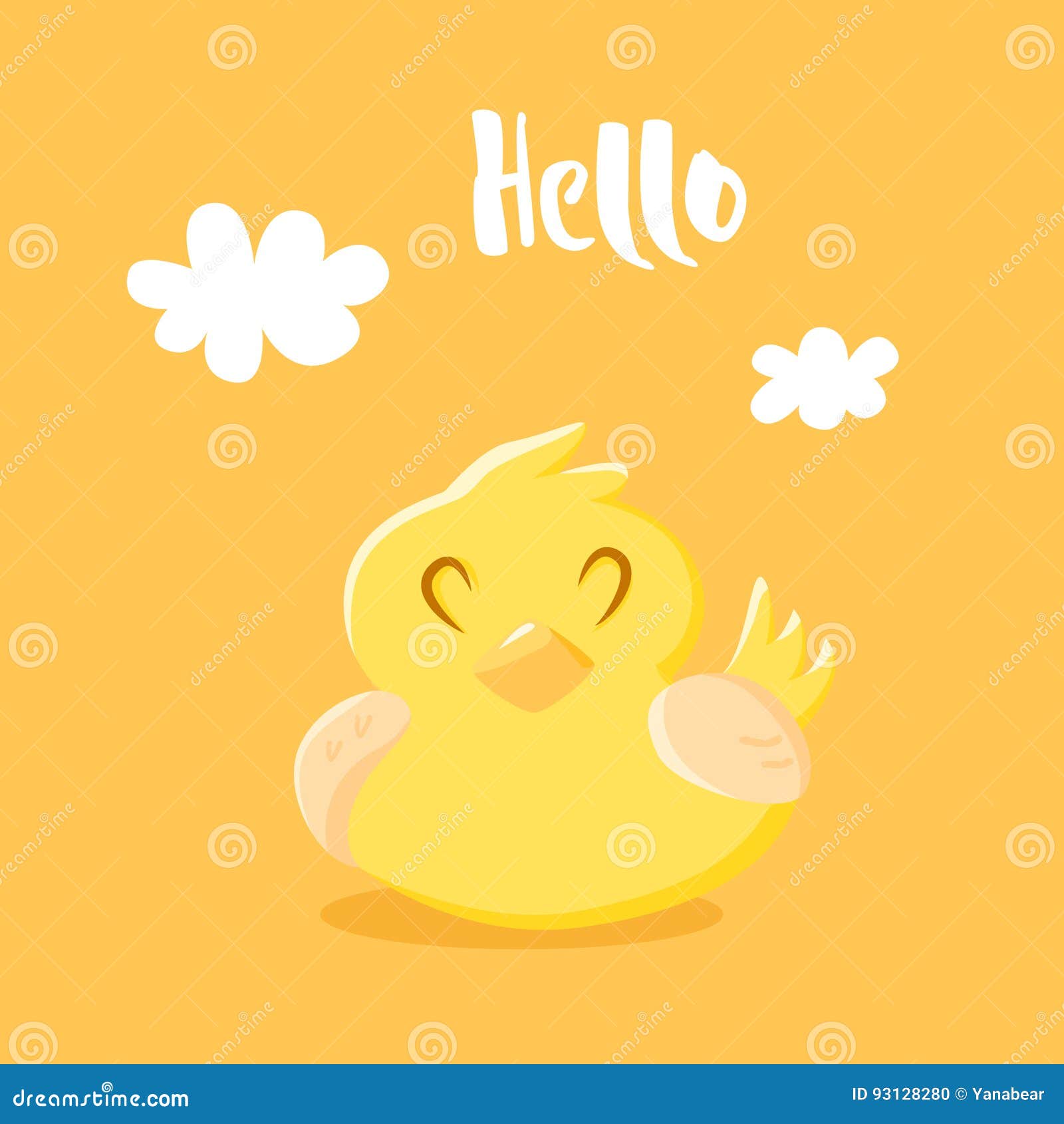 Hello. Poster With Hand Drawn Lettering Vector Illustration ...