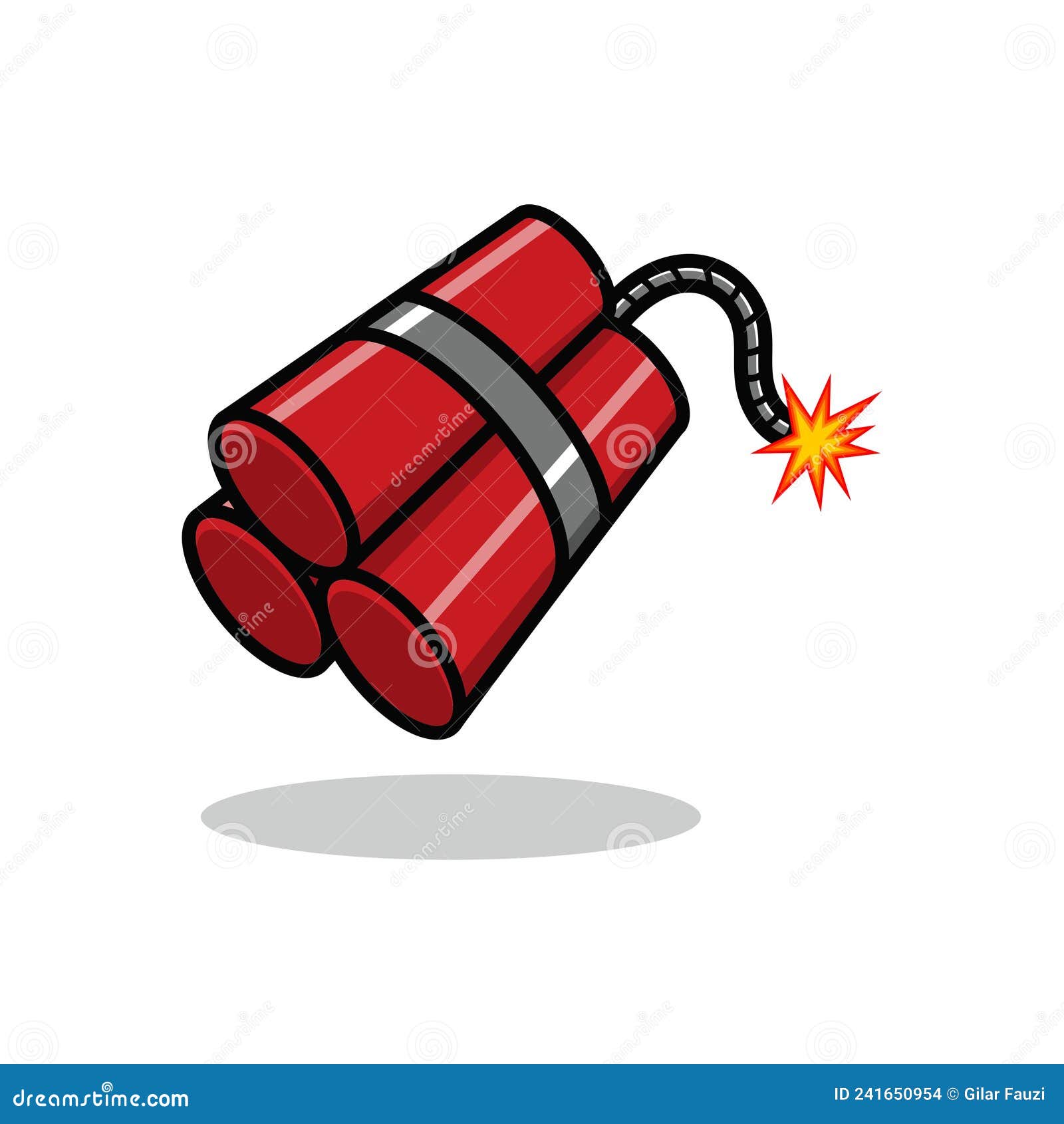 Cute cartoon dynamite stock vector. Illustration of industry - 241650954
