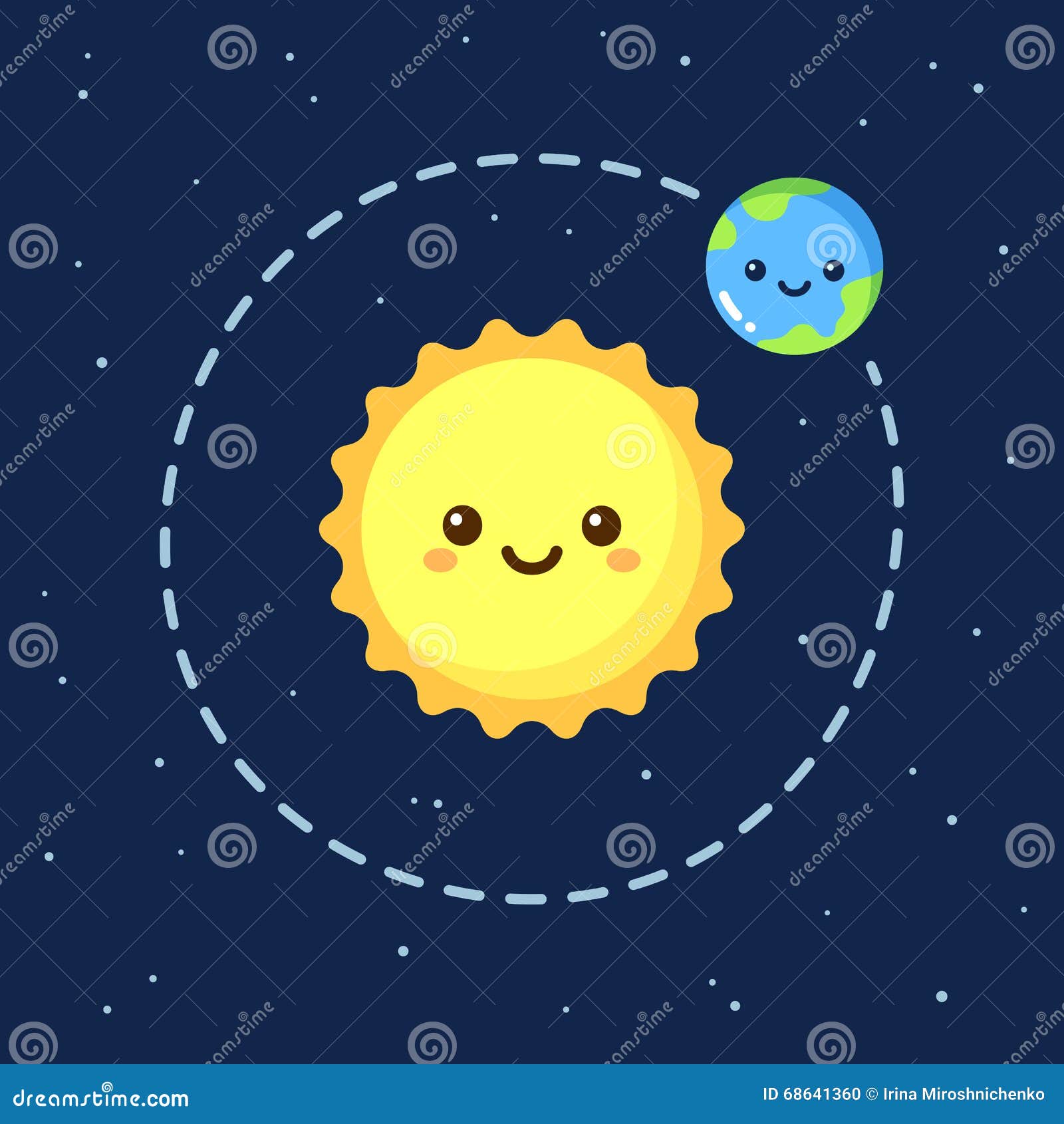 Cute Cartoon Earth Sun Stock Illustrations – 2,987 Cute Cartoon Earth ...