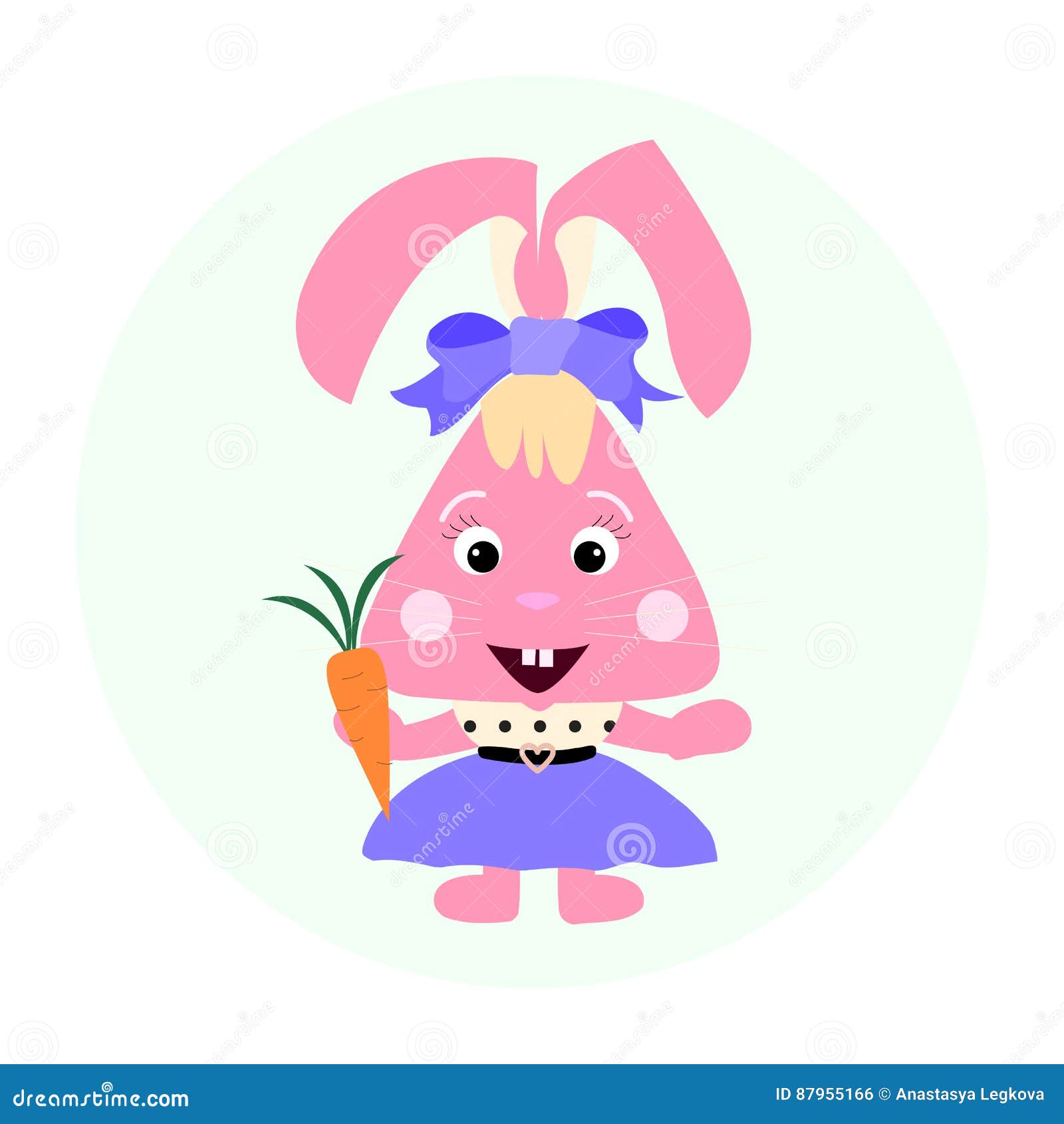 Cute cartoon easter bunny stock illustration. Illustration of beautiful ...