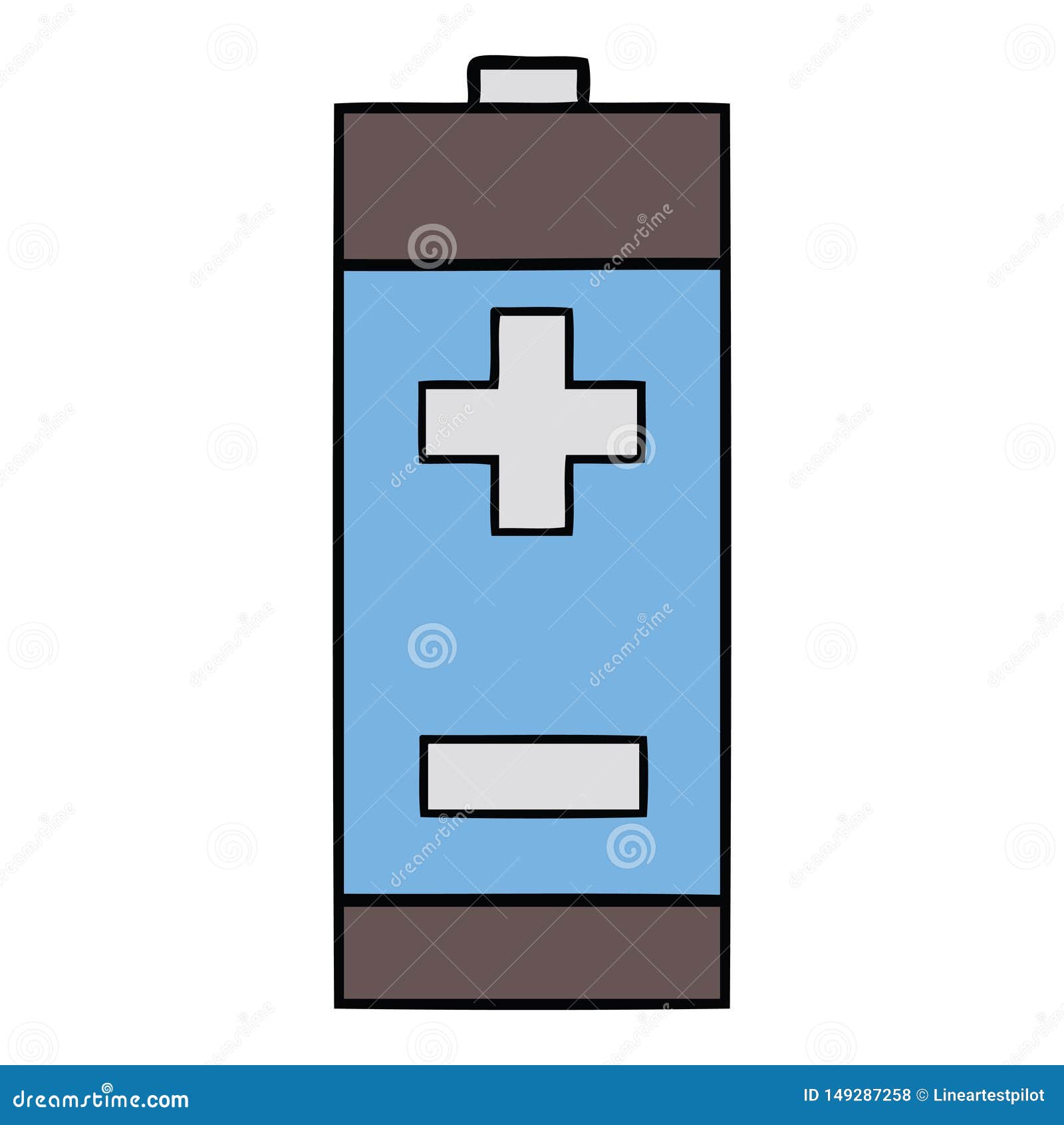 Cute Cartoon Electrical Battery Stock Vector - Illustration of drawing ...