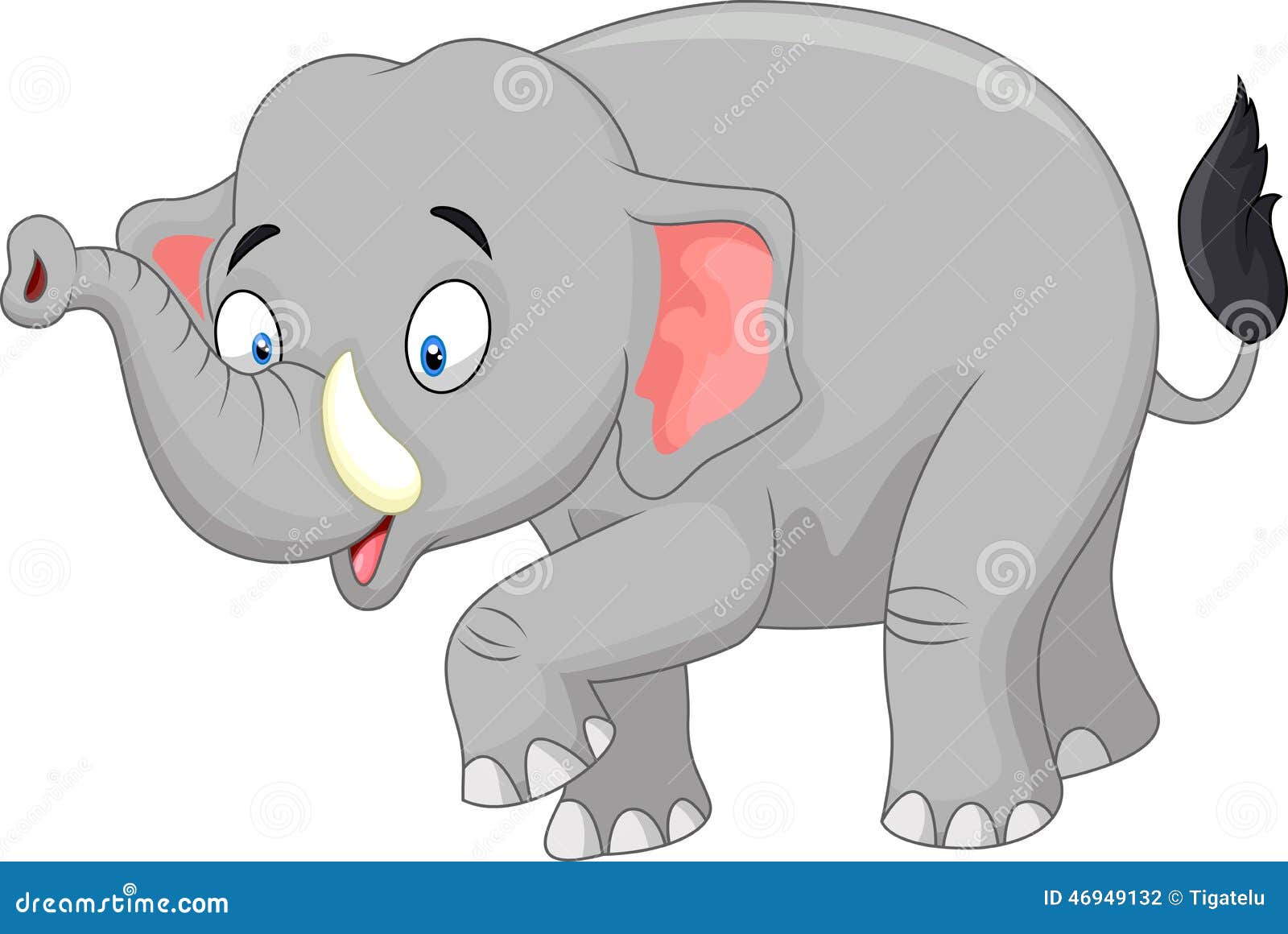 Cute Elephant Cartoon Vector Illustration | CartoonDealer.com #68889258