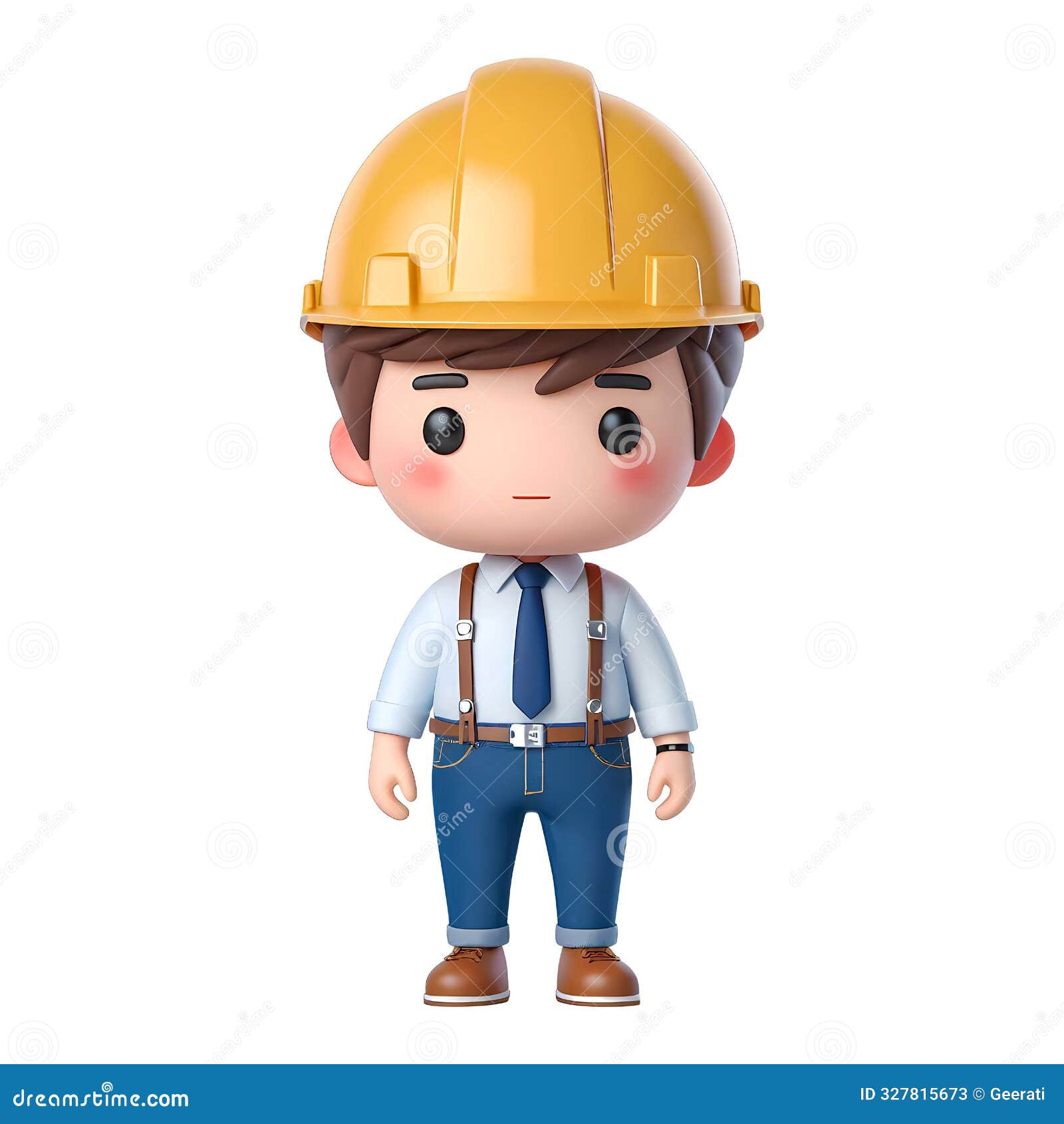 Cute Cartoon Engineer Character Stock Image - Illustration of cartoon ...