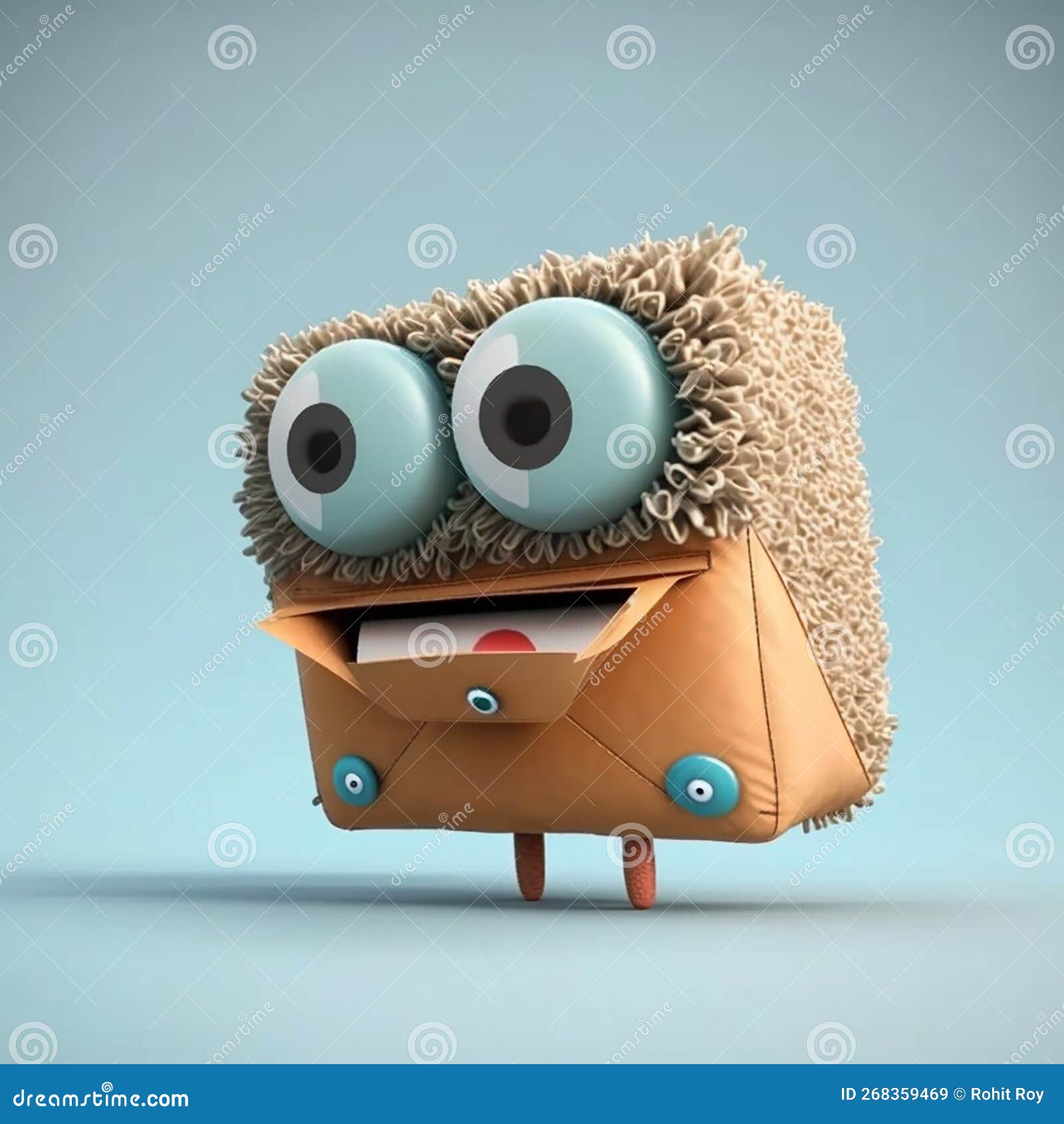 Cute Cartoon Envelope Character Stock Illustration - Illustration of ...