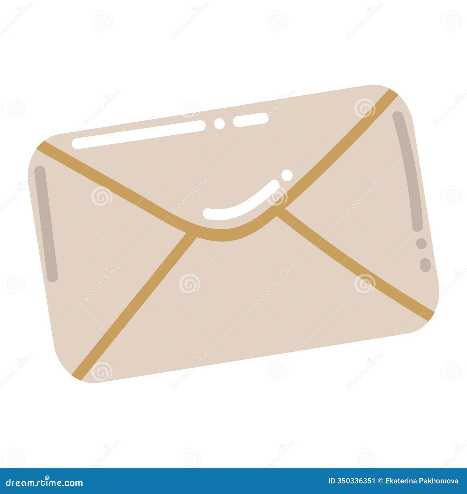 Cartoon Envelope Holding A Pencil. Vector Illustration | CartoonDealer ...