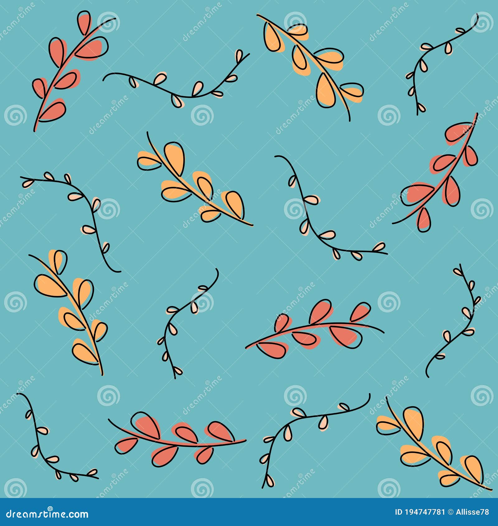 Cute Cartoon Fall Seamless Vector Pattern Background Illustration with ...