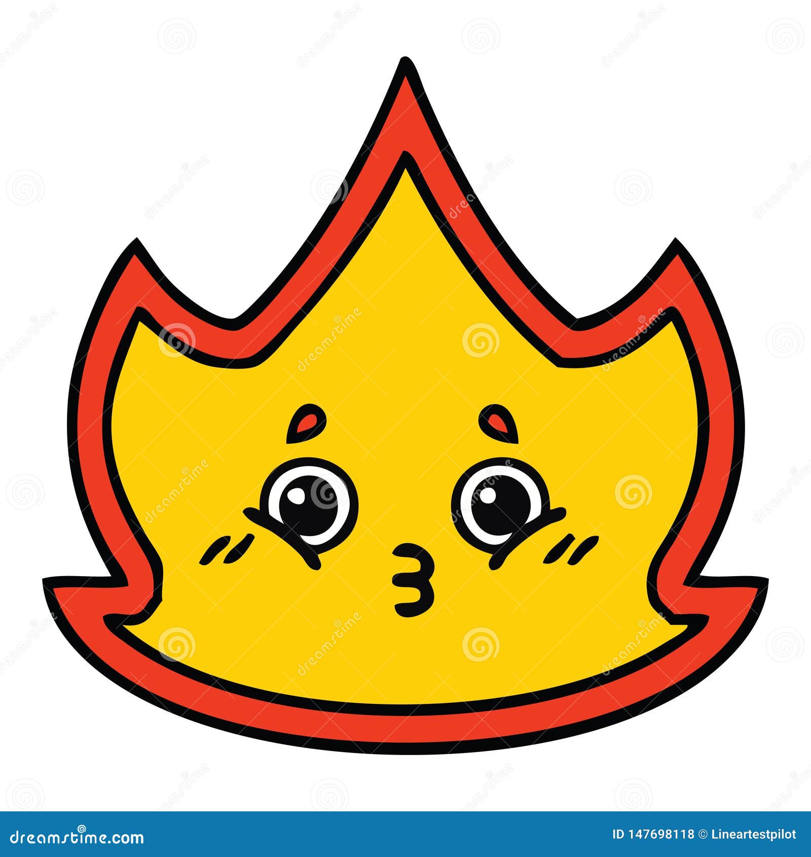 Cute cartoon fire stock vector. Illustration of outdoors - 147698118