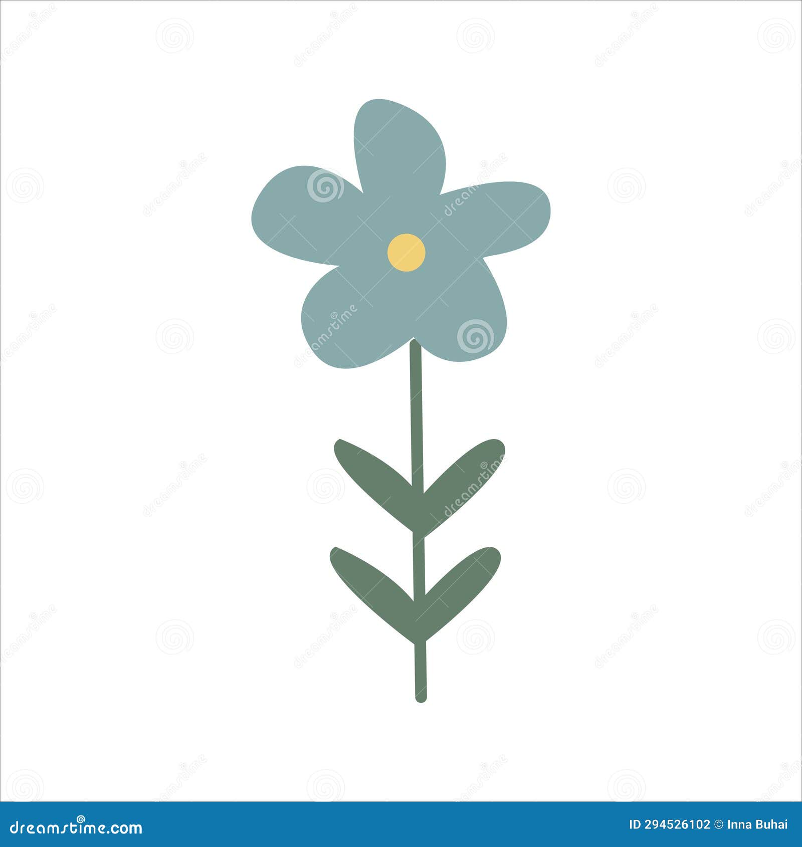 Cute Cartoon Flower Hand Draw Stock Illustration - Illustration of card ...