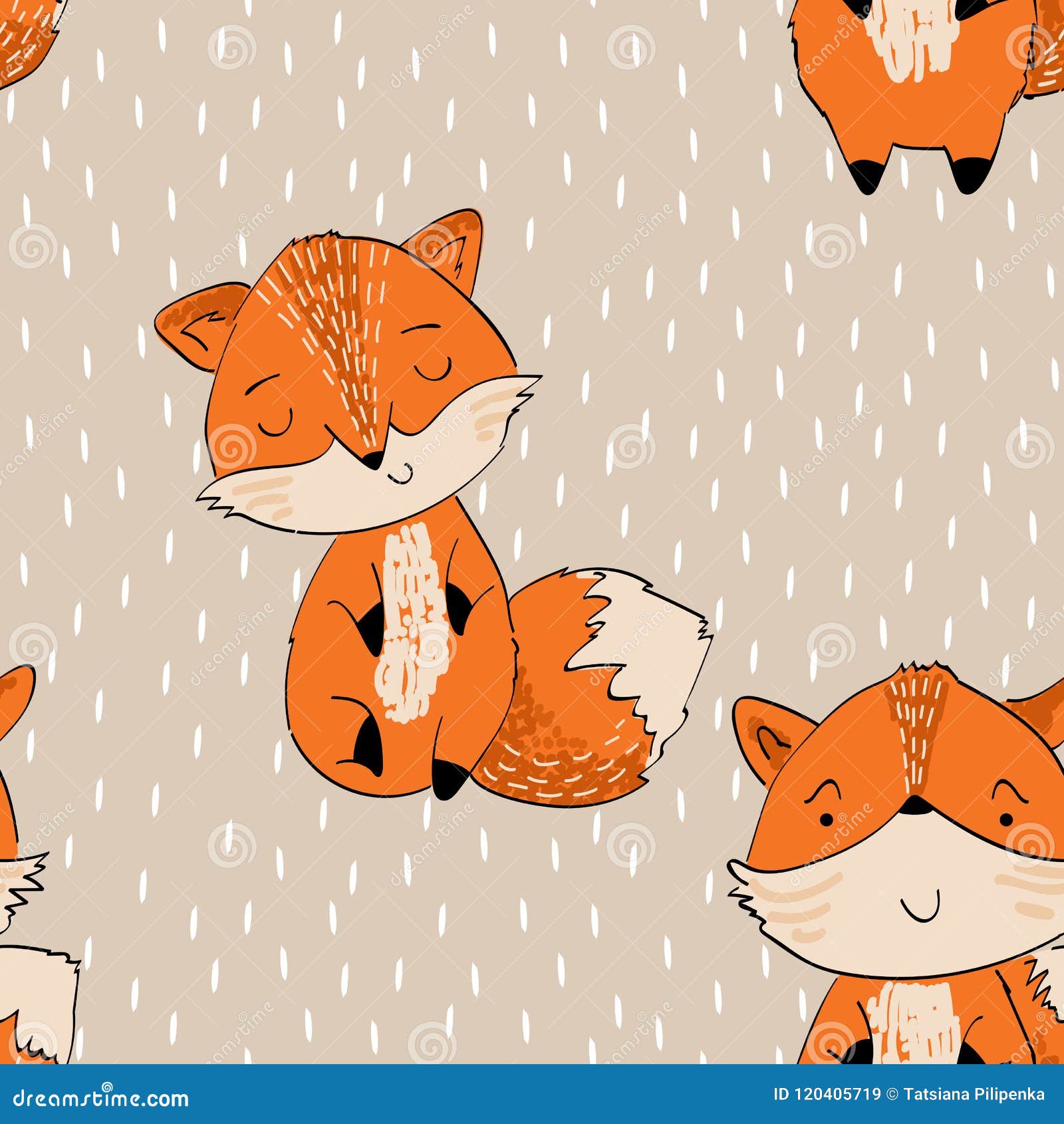 Cute cartoon Fox stock vector. Illustration of baby - 120405719