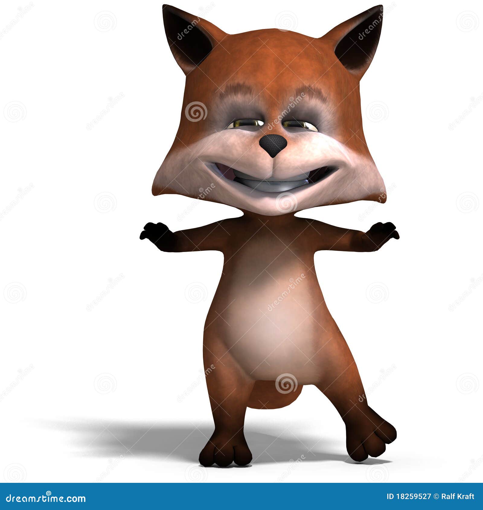 The Cute Cartoon Fox is Very Smart and Clever Stock Illustration ...