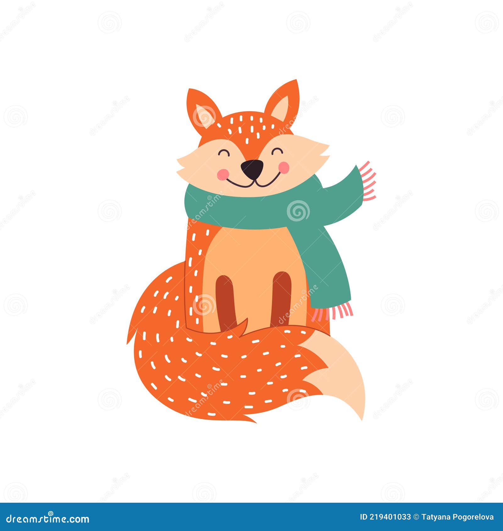 Cute Cartoon Foxes on a White Isolated Background, Vector Illustration ...