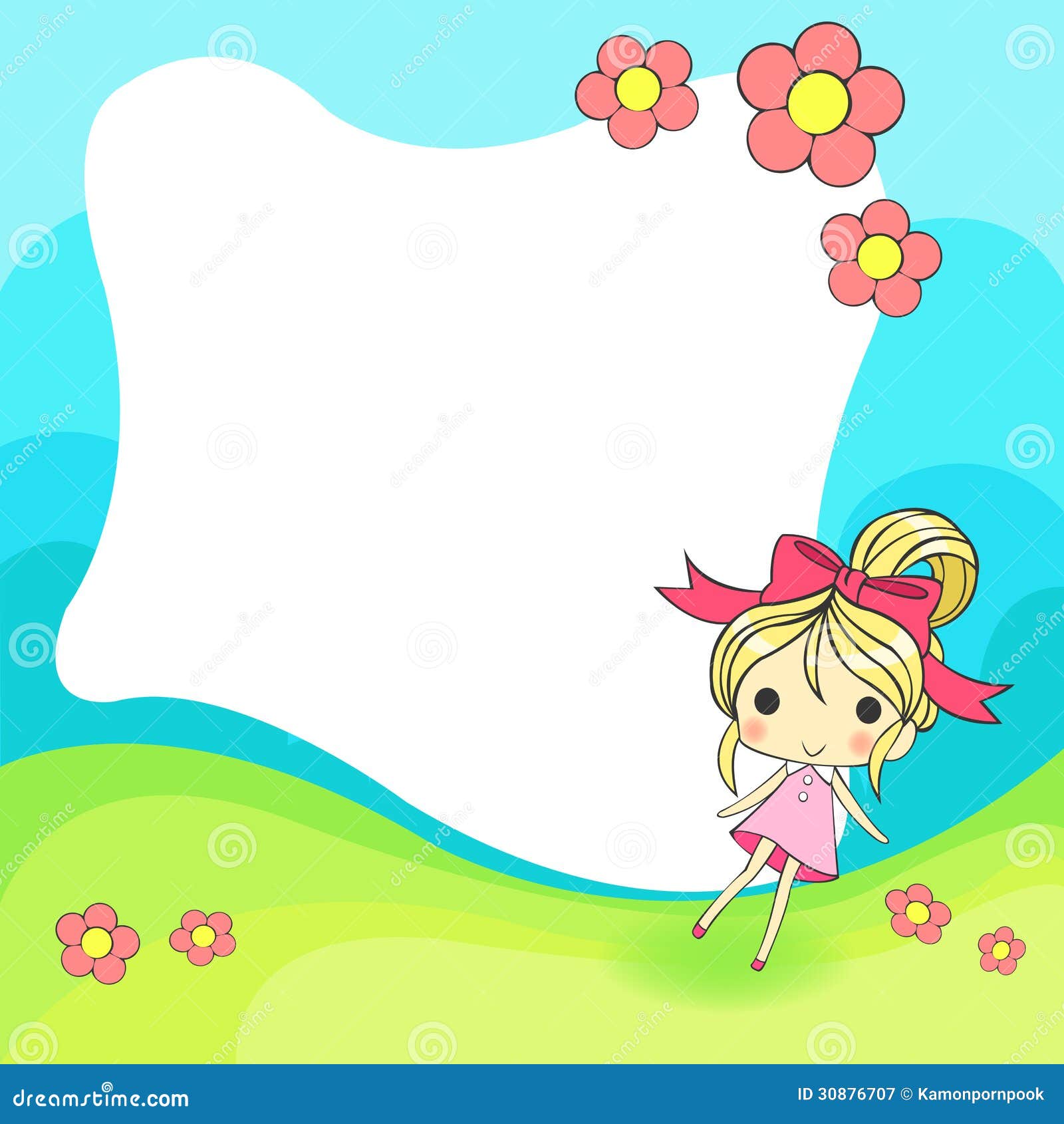 Cute cartoon frame stock vector. Illustration of children - 30876707