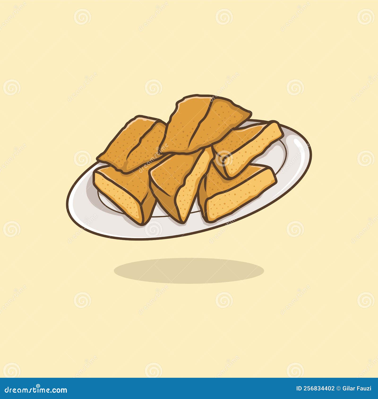 Fried Tofu Curd Balls Icon In Trendy Design Style. Fried Tofu Curd ...