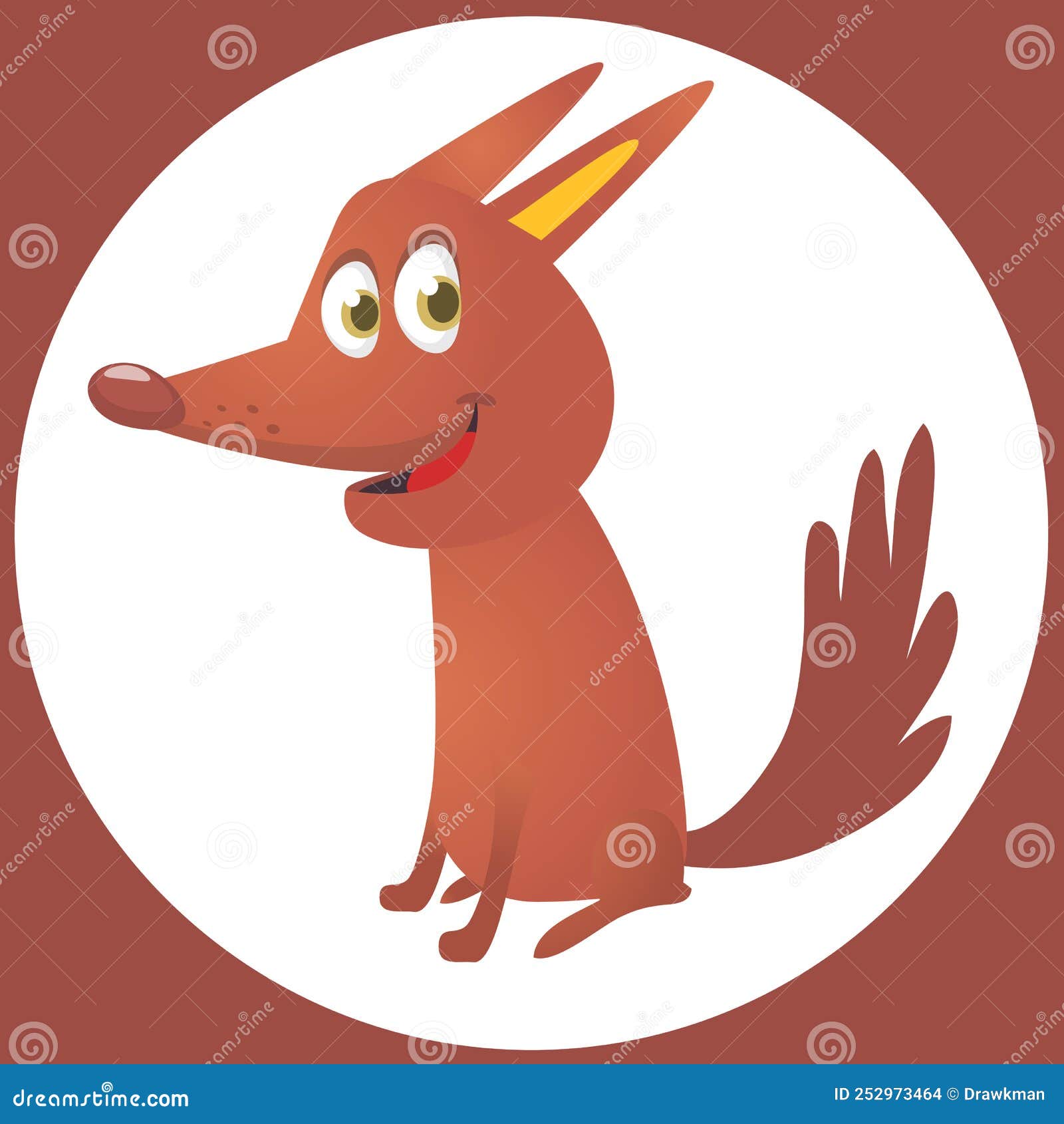 Cute Cartoon Funny Dog. Vector Illustration Stock Vector - Illustration ...