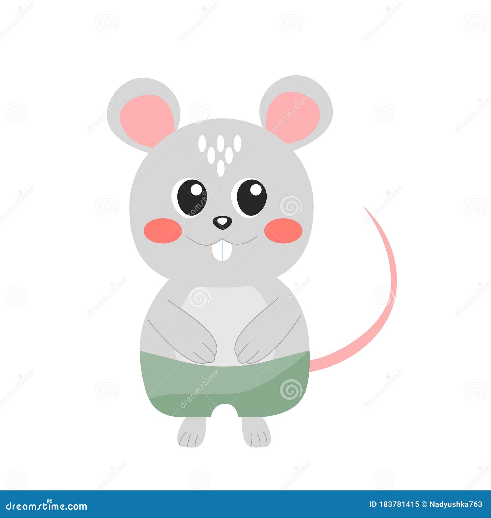 Cute Cartoon Funny Mouse Stock Vector Illustration Stock Vector ...