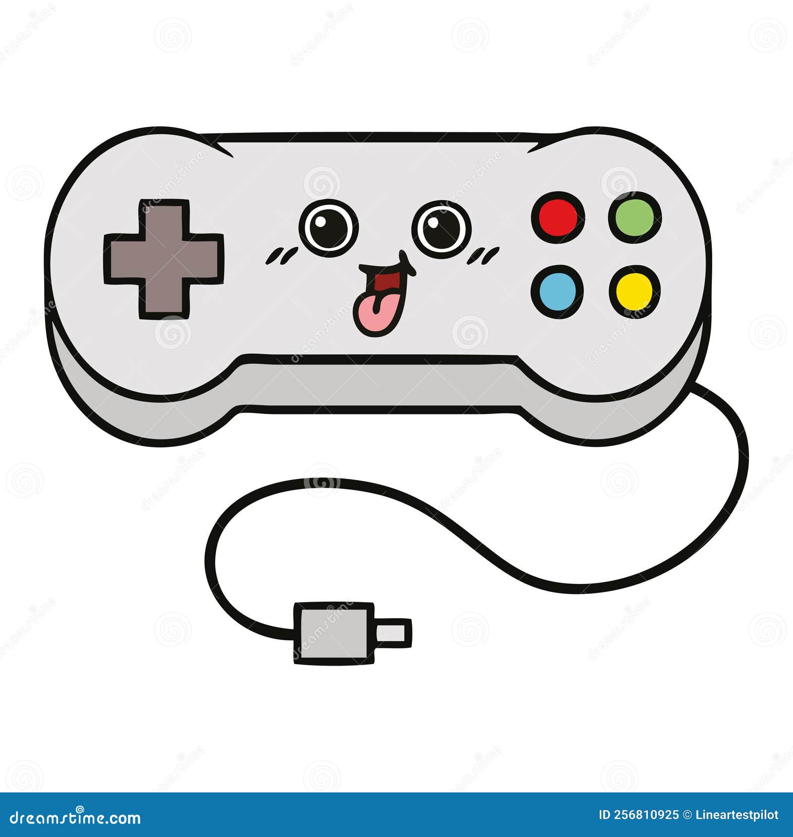 Cute Cartoon Game Controller Picture. Image: 256810925