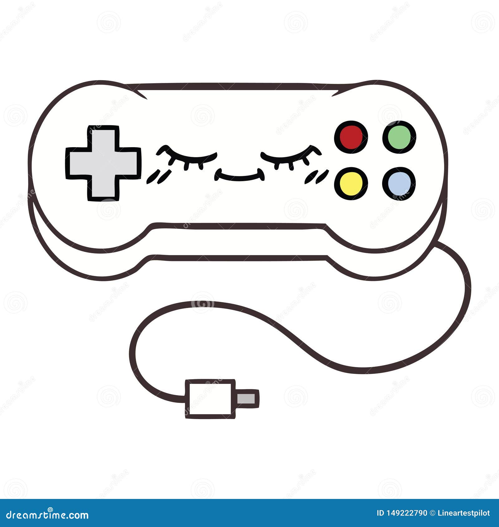 Cute Cartoon Game Controller Stock Vector - Illustration of artwork ...