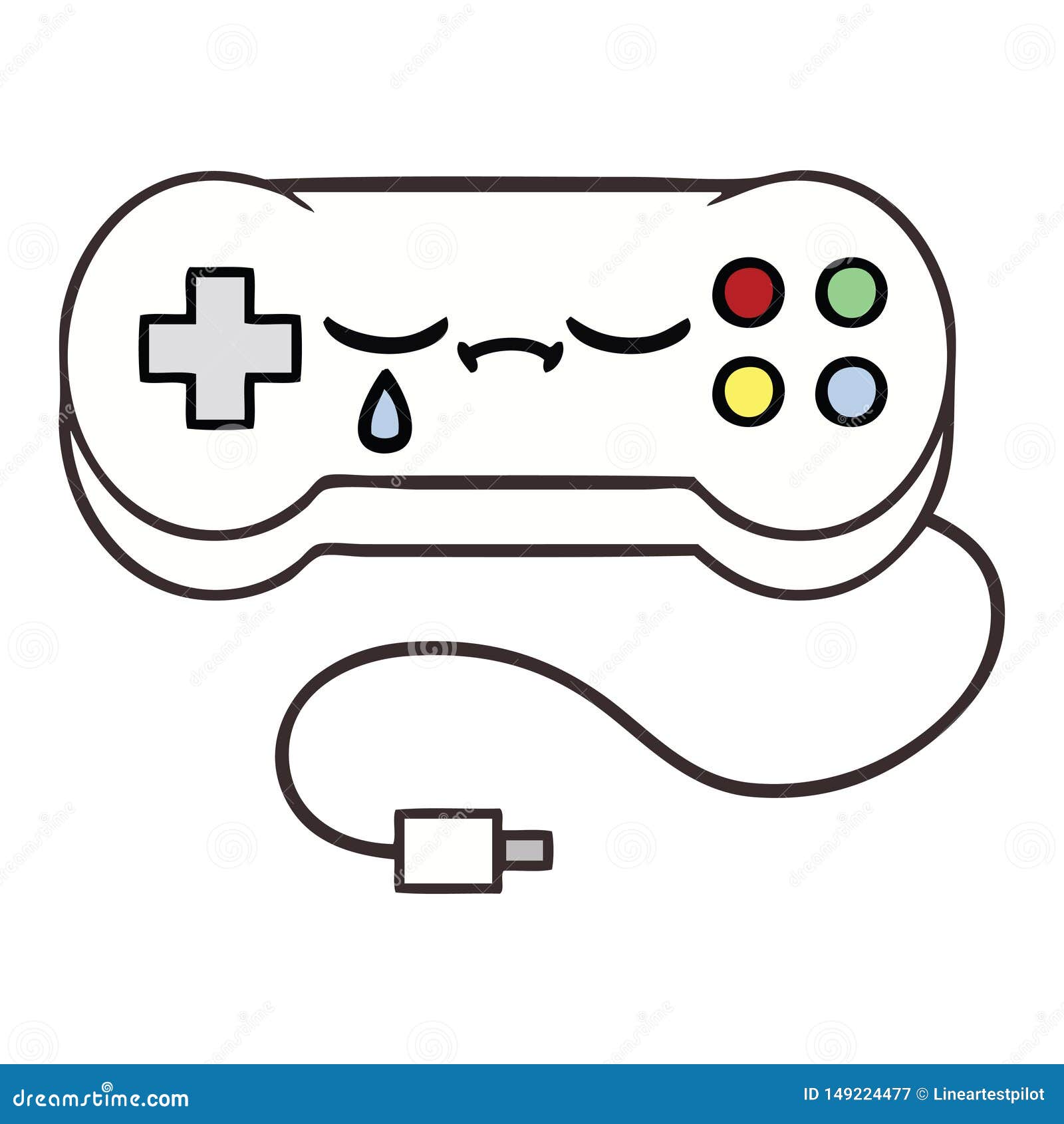 Cute Cartoon Game Controller Stock Vector - Illustration of artwork ...