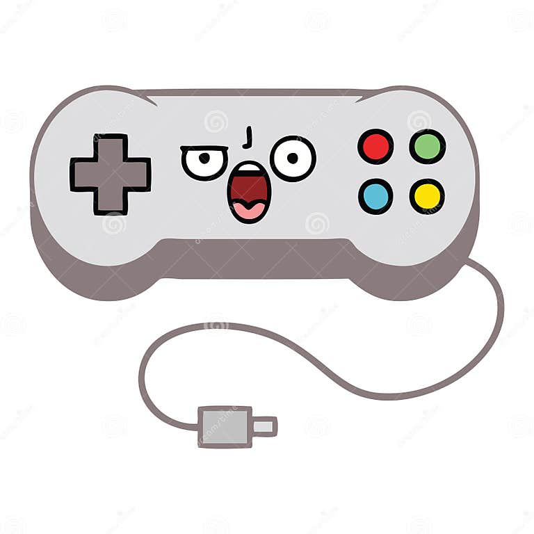 Cute Cartoon Game Controller Stock Vector - Illustration of cartoon ...