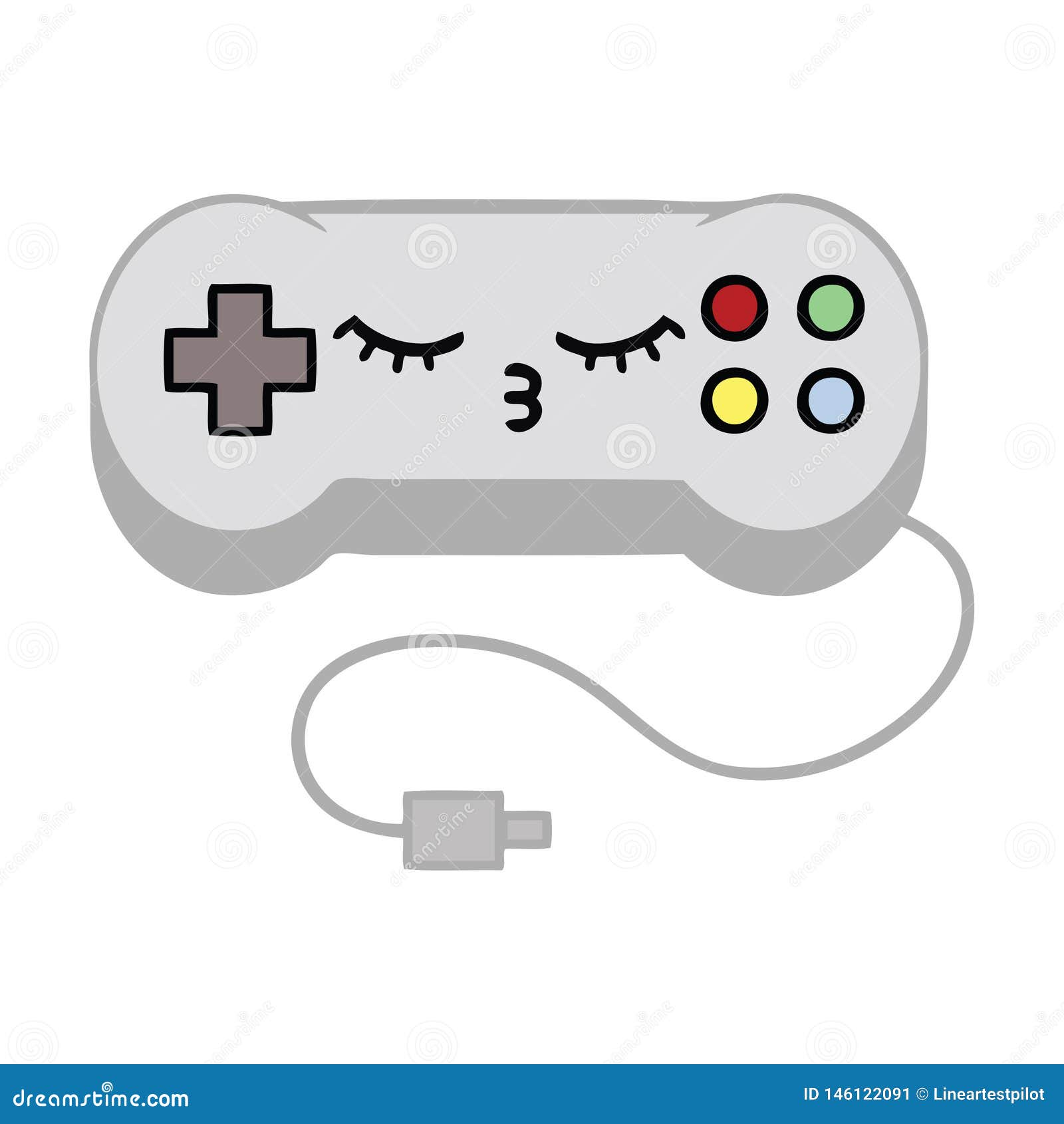 Cute Cartoon of a Game Controller Stock Vector - Illustration of clip ...