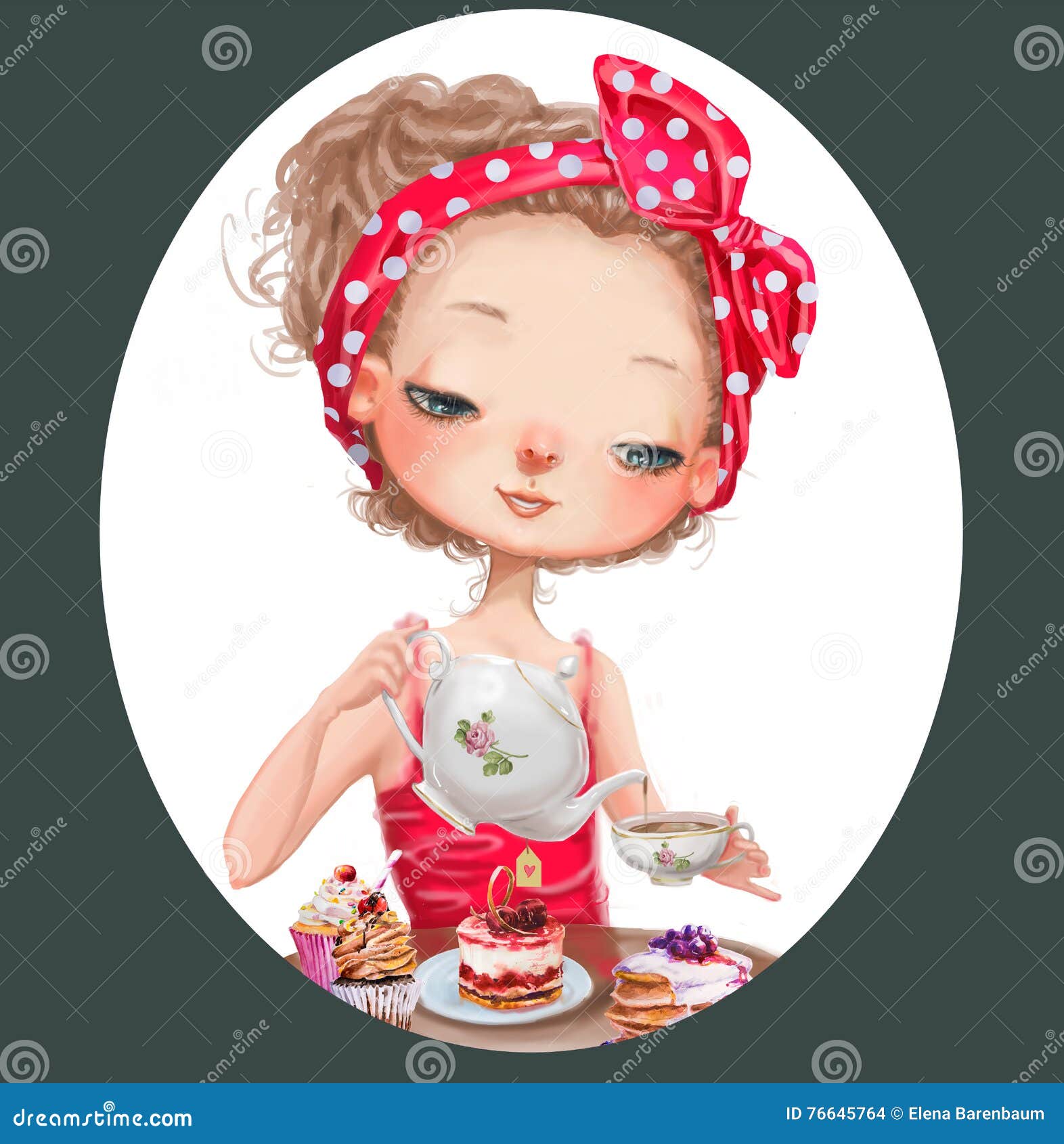 Watercolor Of Girl Hugging Imagine Mom. Girl Is Missing Her Mother ...