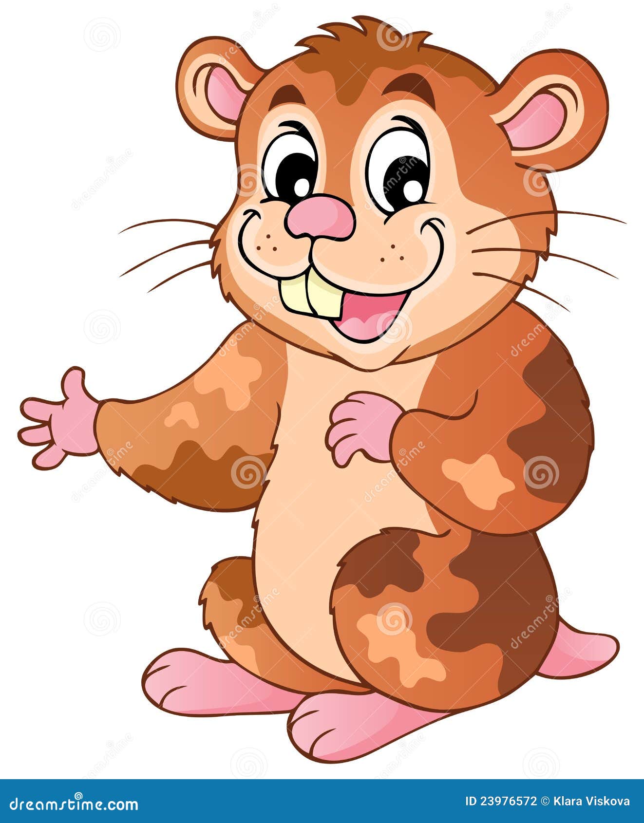 Cute cartoon hamster stock vector. Illustration of domestic - 23976572