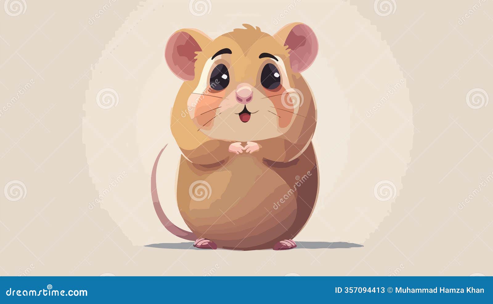 Cute Cartoon Hamster Illustration for Animation Projects Stock ...
