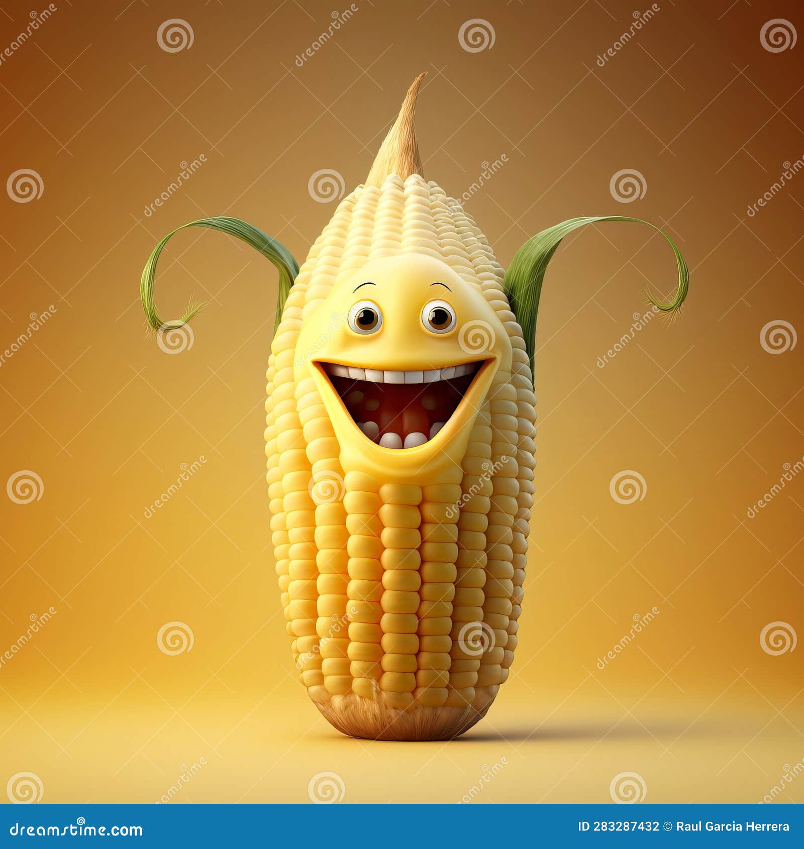 Happy Corn Cartoon Stock Illustration | CartoonDealer.com #43414156