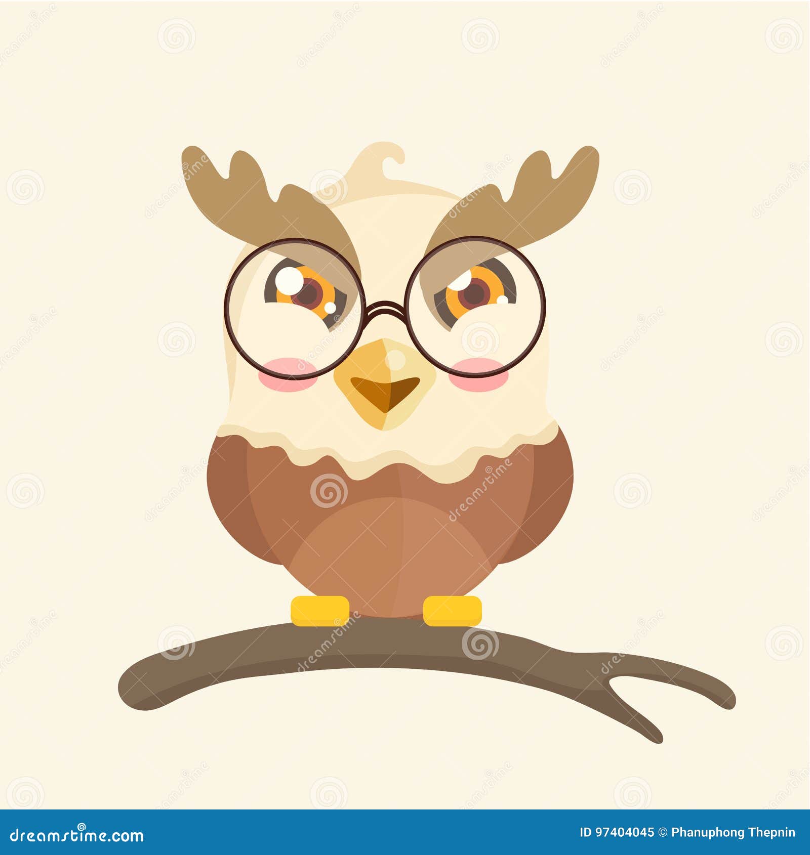 Cute Cartoon Hawk Illustration. Stock Vector - Illustration of joyful ...