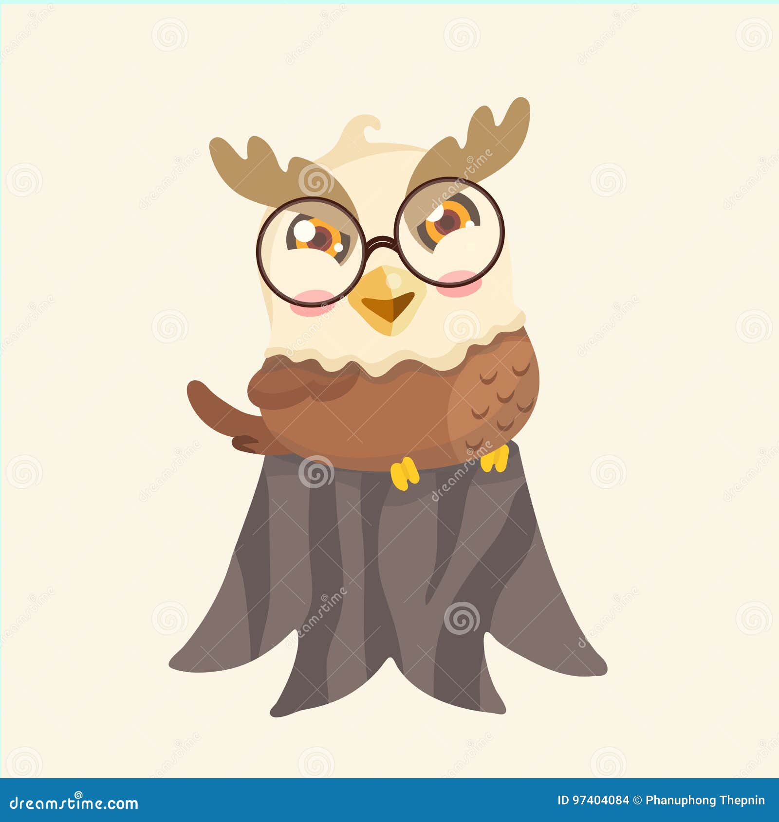 Cute Cartoon Hawk Illustration. Stock Vector - Illustration of predator ...