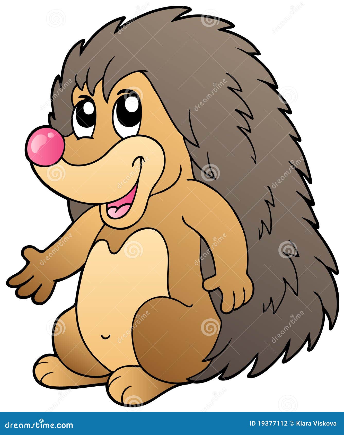Cute cartoon hedgehog stock vector. Illustration of smiling - 19377112