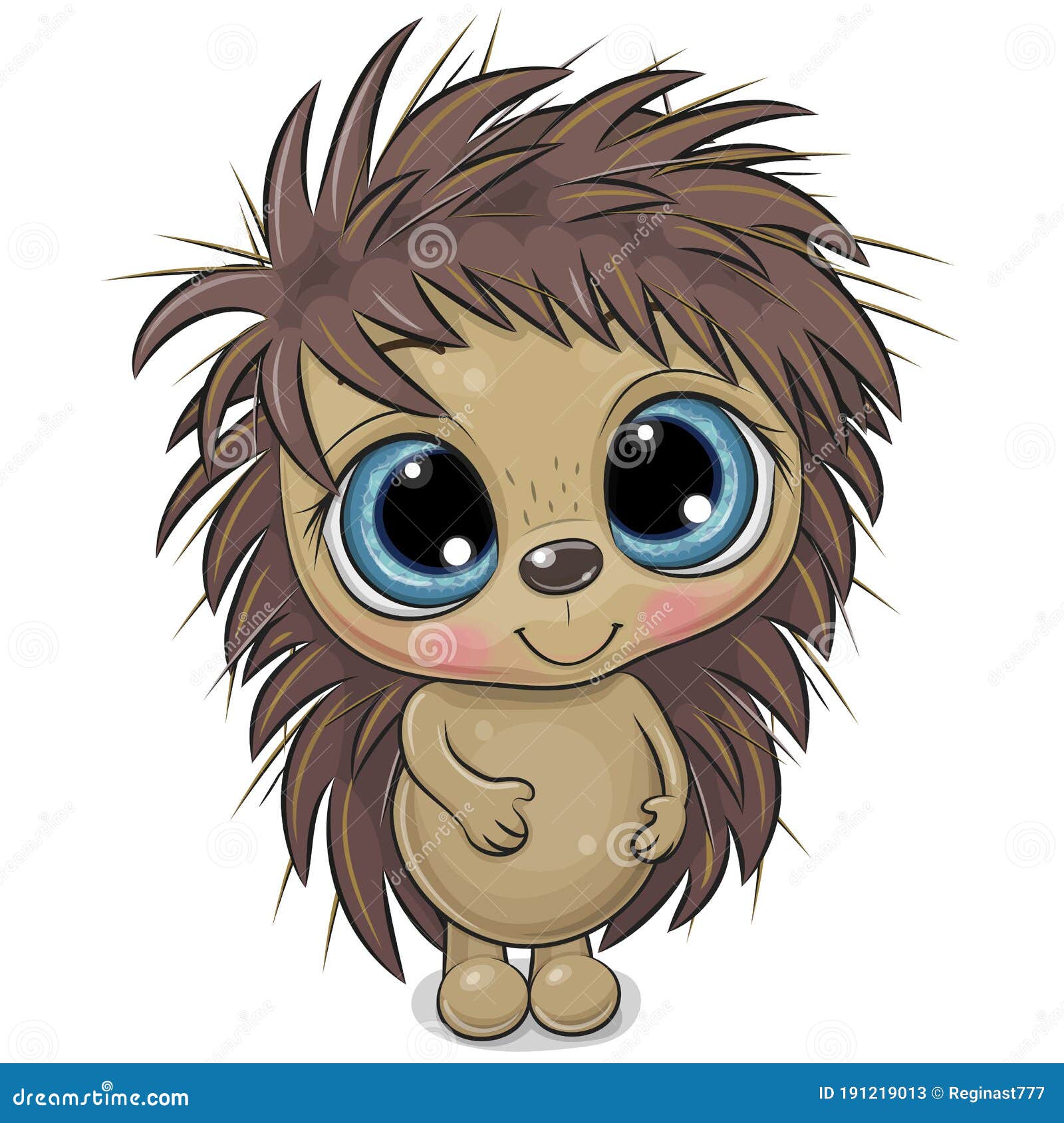 Cartoon Hedgehog Isolated On A White Background Stock Vector