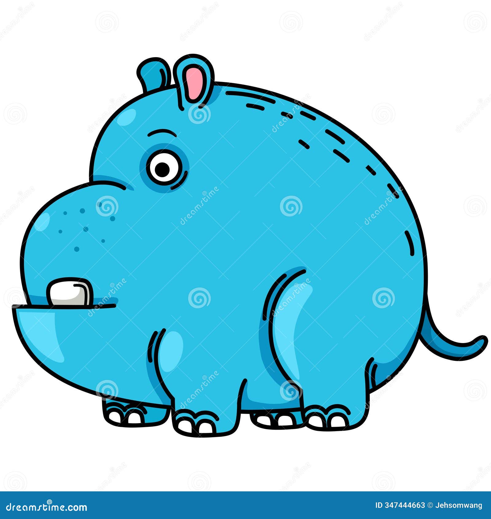 Hippo Character Logo Mascot Wild Animal Hippopotamus In Vector Cartoon ...