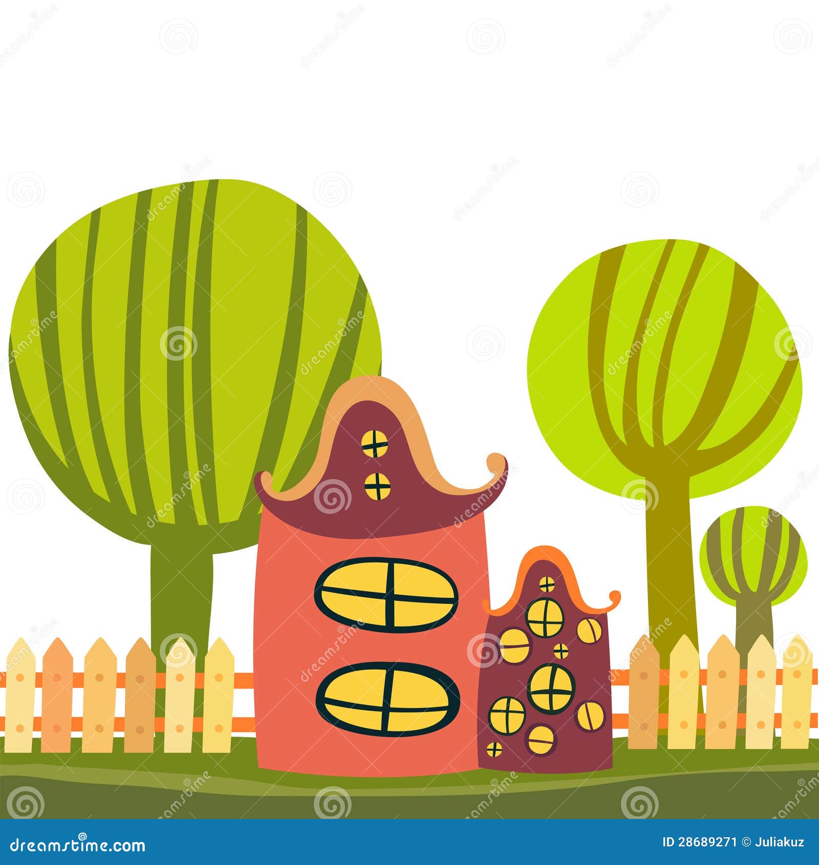 Cute cartoon house stock vector. Illustration of residential - 28689271