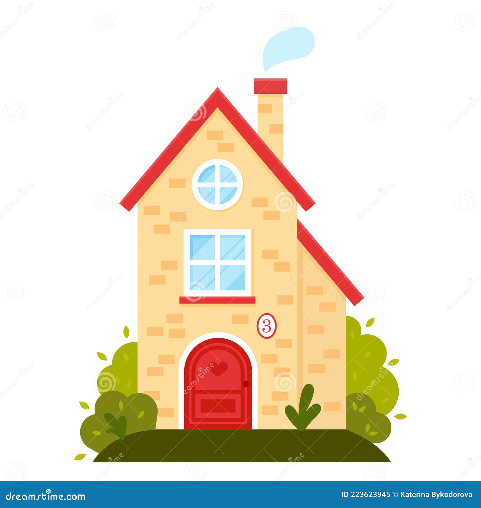 Cute colorful house stock vector. Illustration of isolated - 223623945