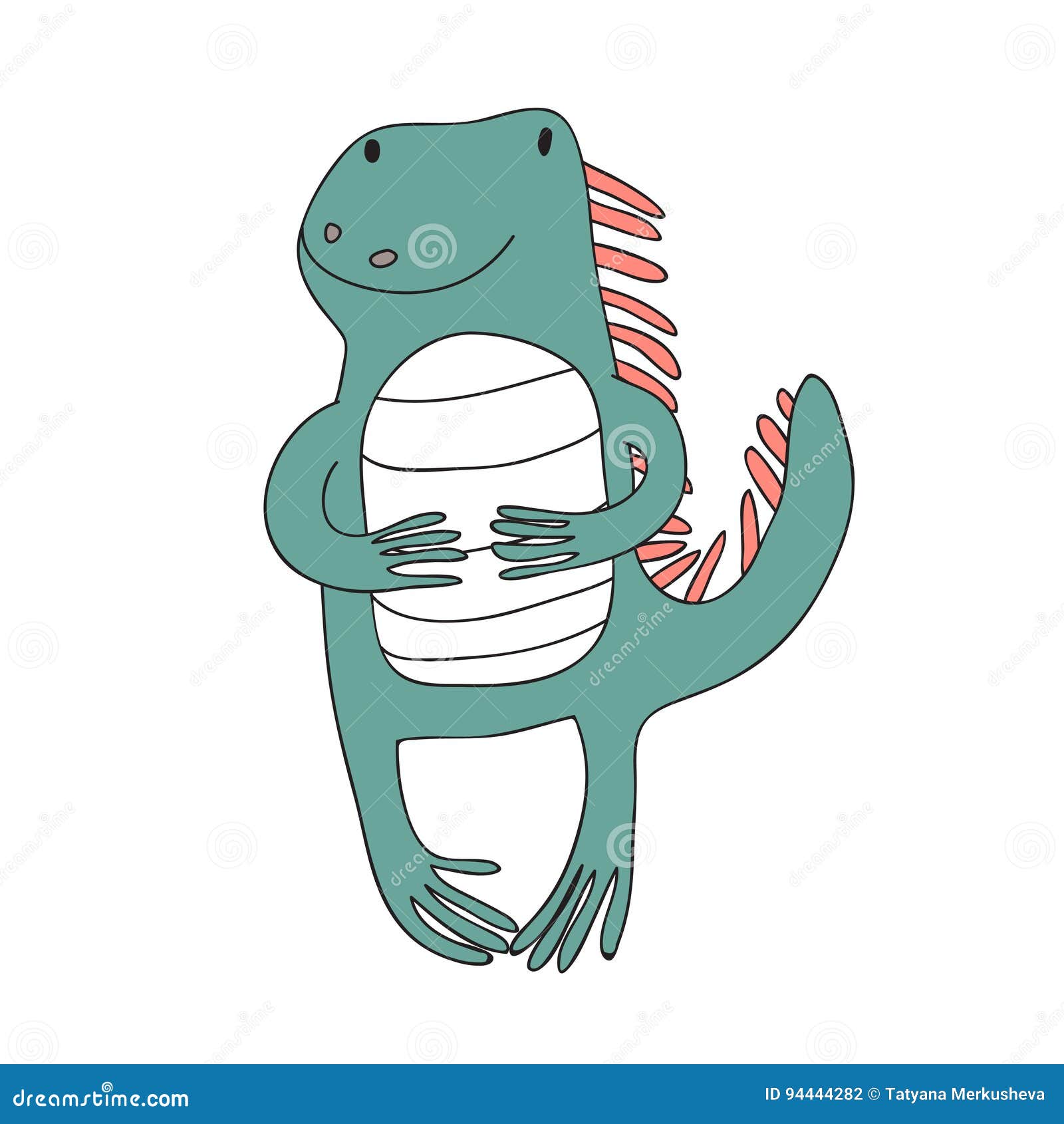 Cartoon Iguana. Vector Illustration On A White Background ... Cartoon Iguana. Vector Illustration On A White Background ...