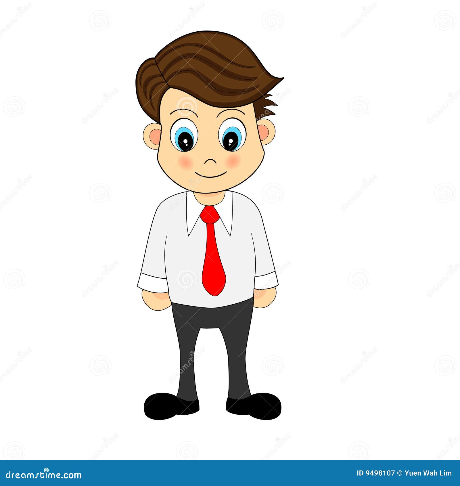 Cute Cartoon Illustration of an Office Worker Stock Vector ...
