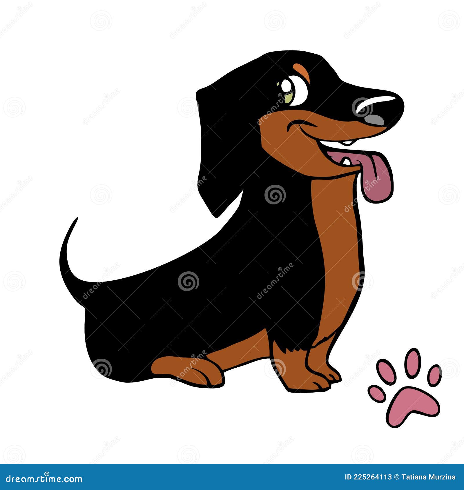 Cute Cartoon Illustration on White Background Vector Stock Vector ...