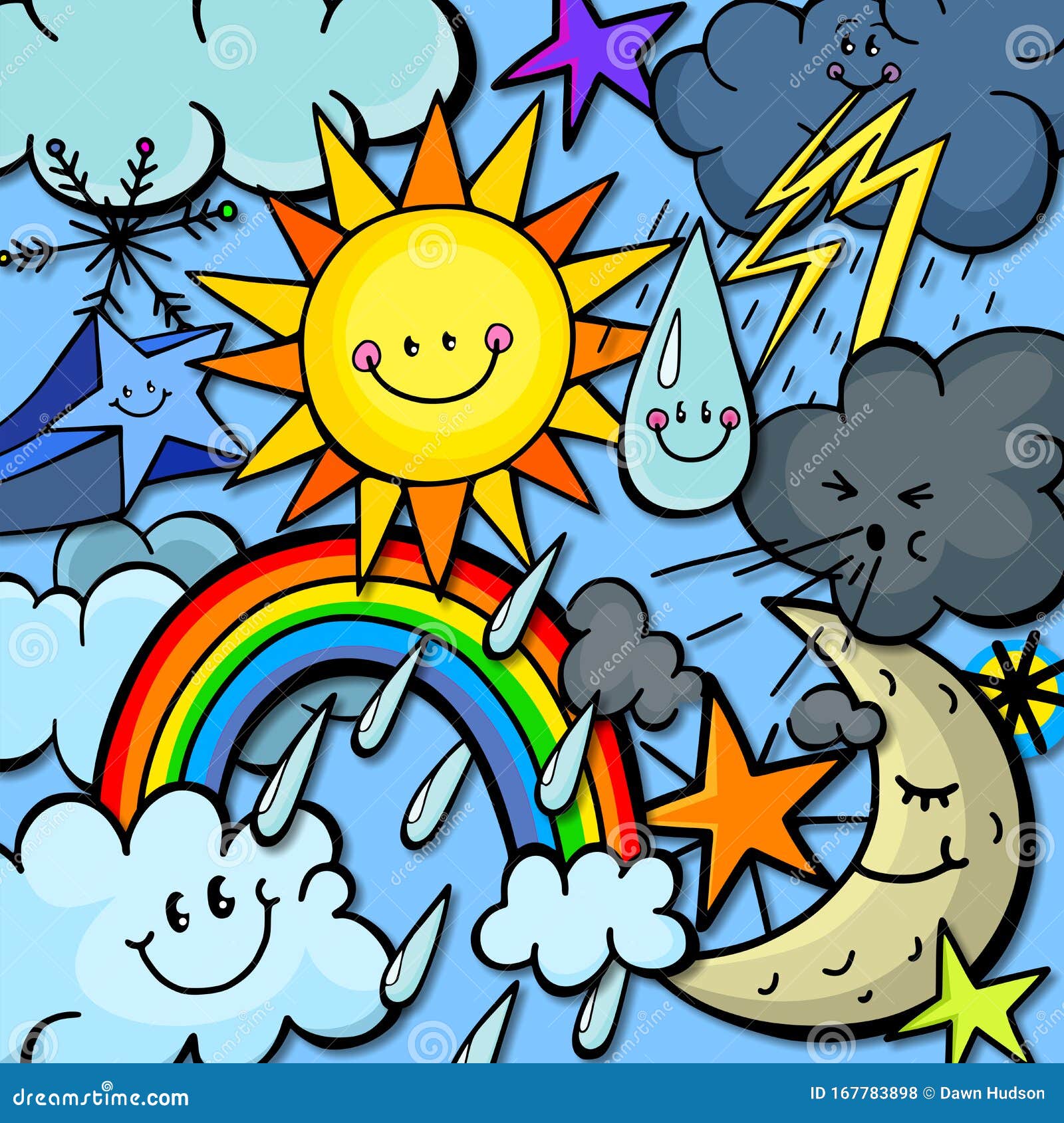Cute Climate Color Weather Background Stock Illustration - Illustration ... Cute Climate Color Weather Background Stock Illustration - Illustration ...