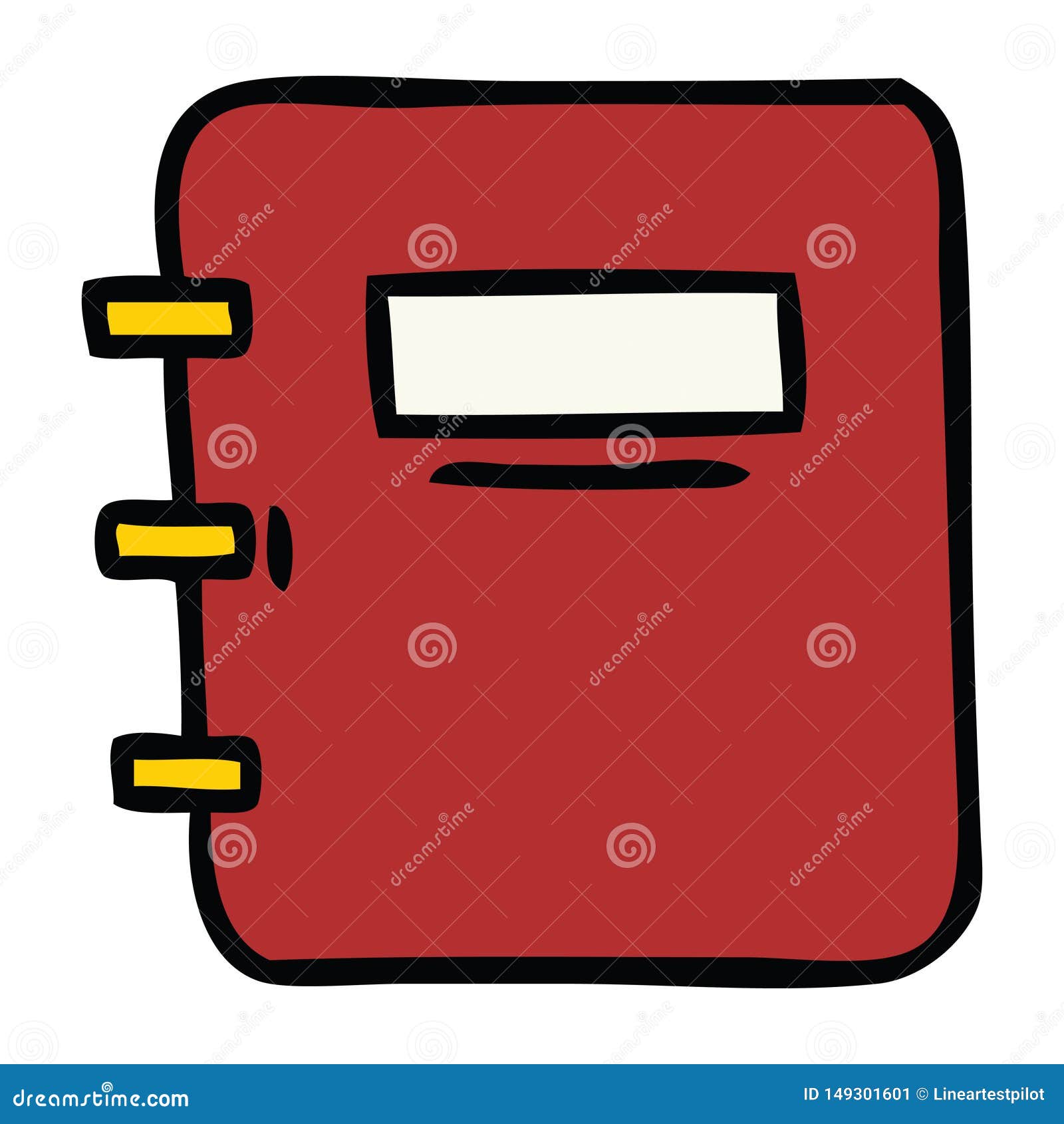 Cute cartoon journal book stock vector. Illustration of study - 149301601