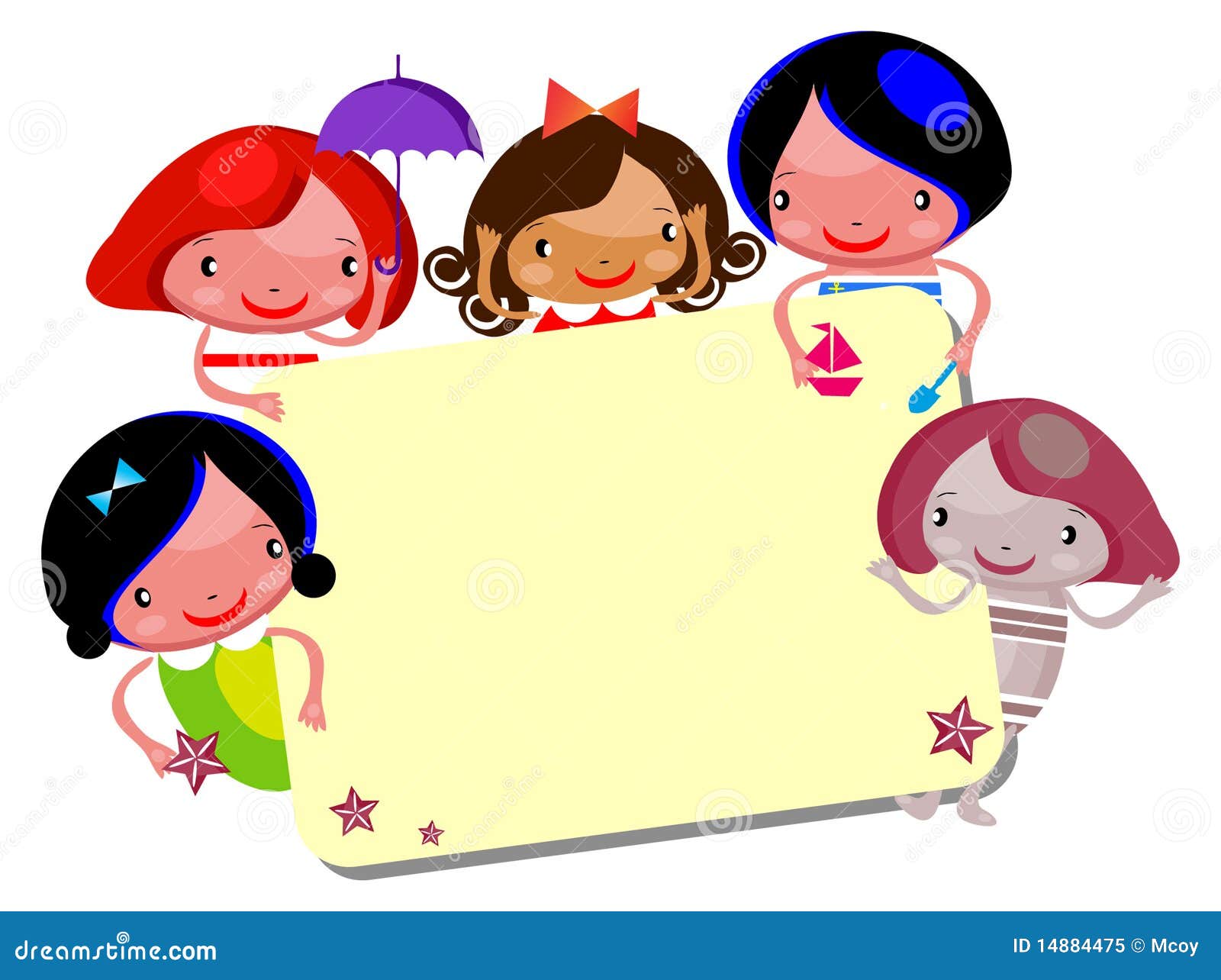 Cute Cartoon Kids Frame Royalty-Free Stock Photography | CartoonDealer ...