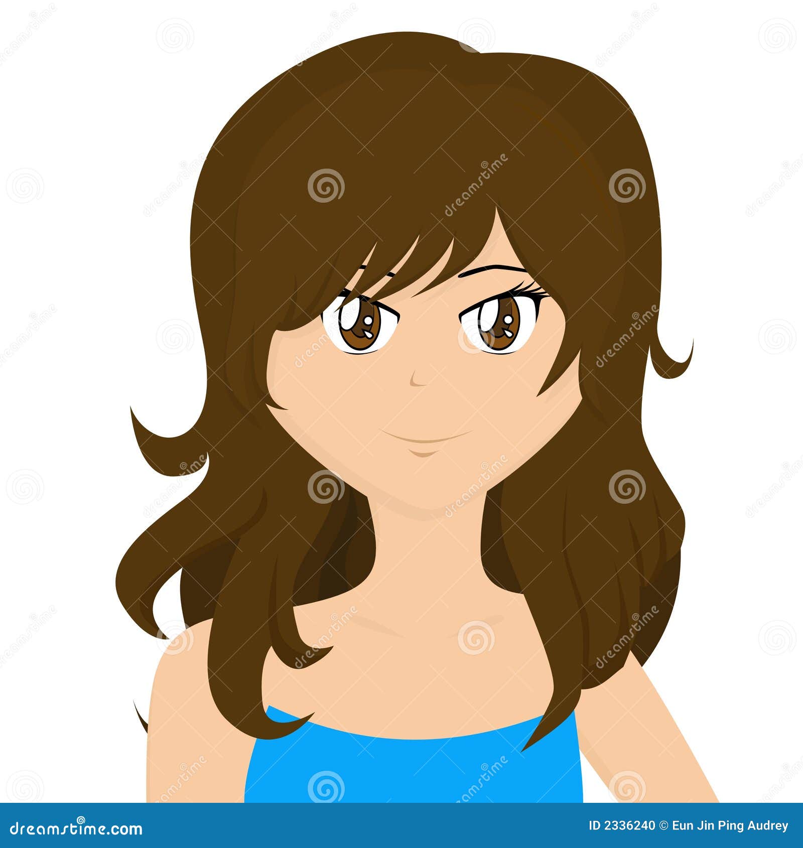 Cute Cartoon Lady stock vector. Illustration of lovable - 2336240