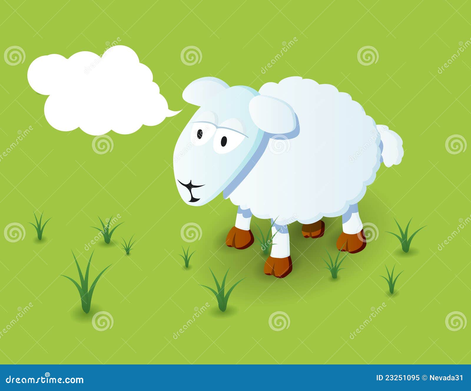 Cute cartoon lamb stock illustration. Illustration of lamb - 23251095
