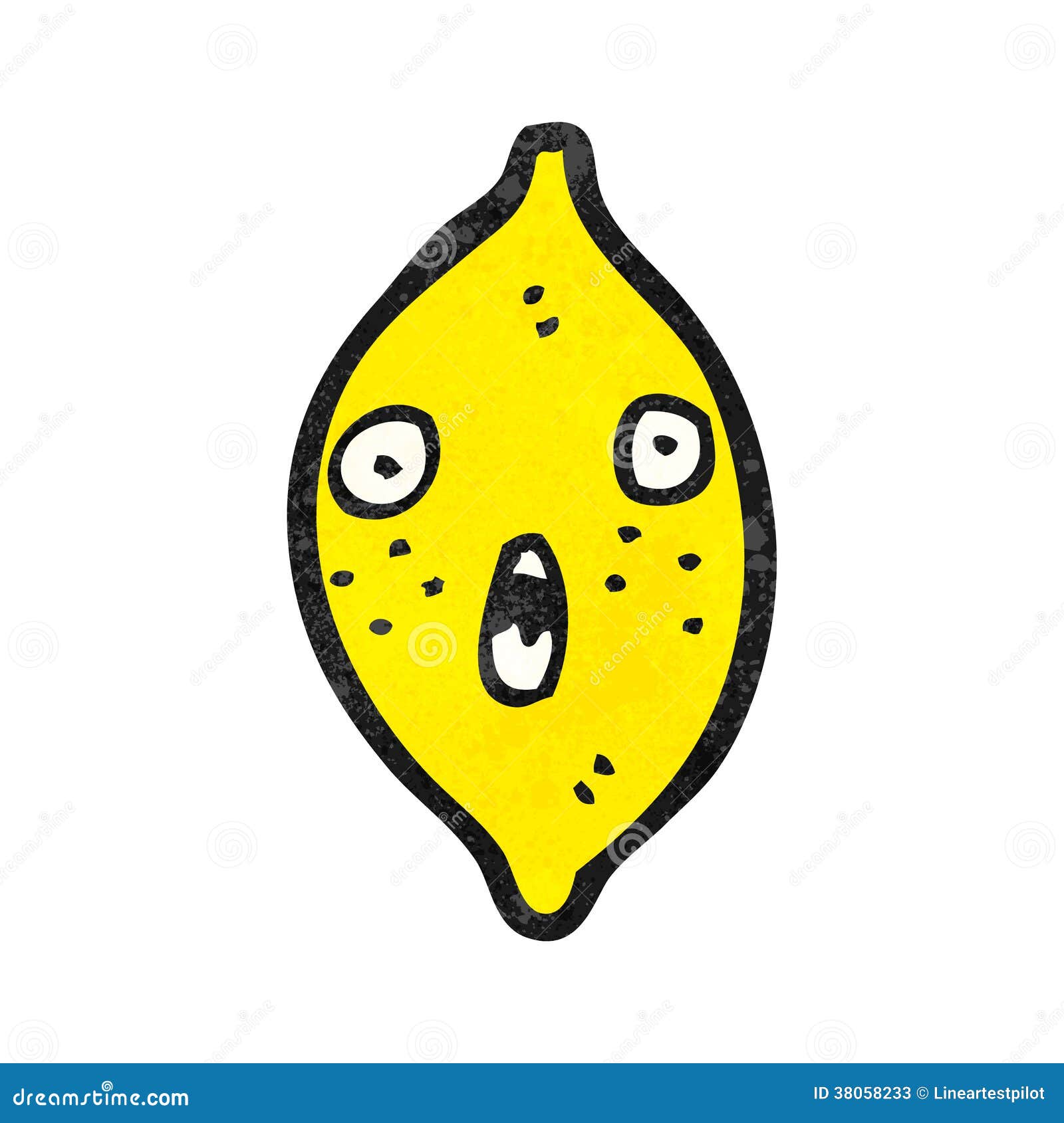 Cute cartoon lemon stock vector. Illustration of funny - 38058233