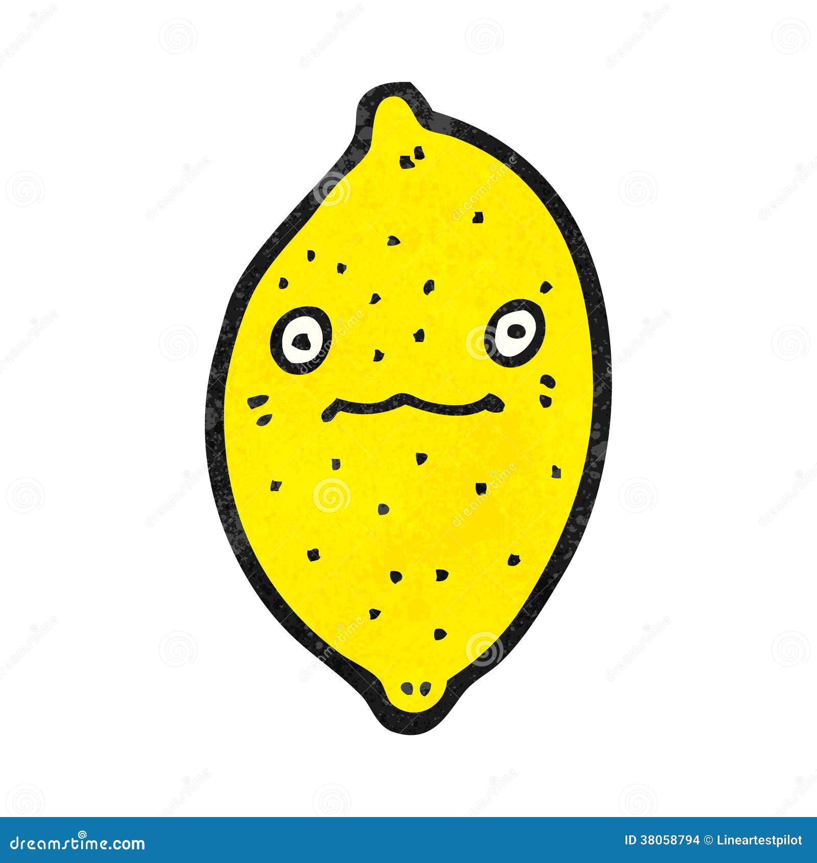 Cute cartoon lemon stock vector. Illustration of doodle - 38058794